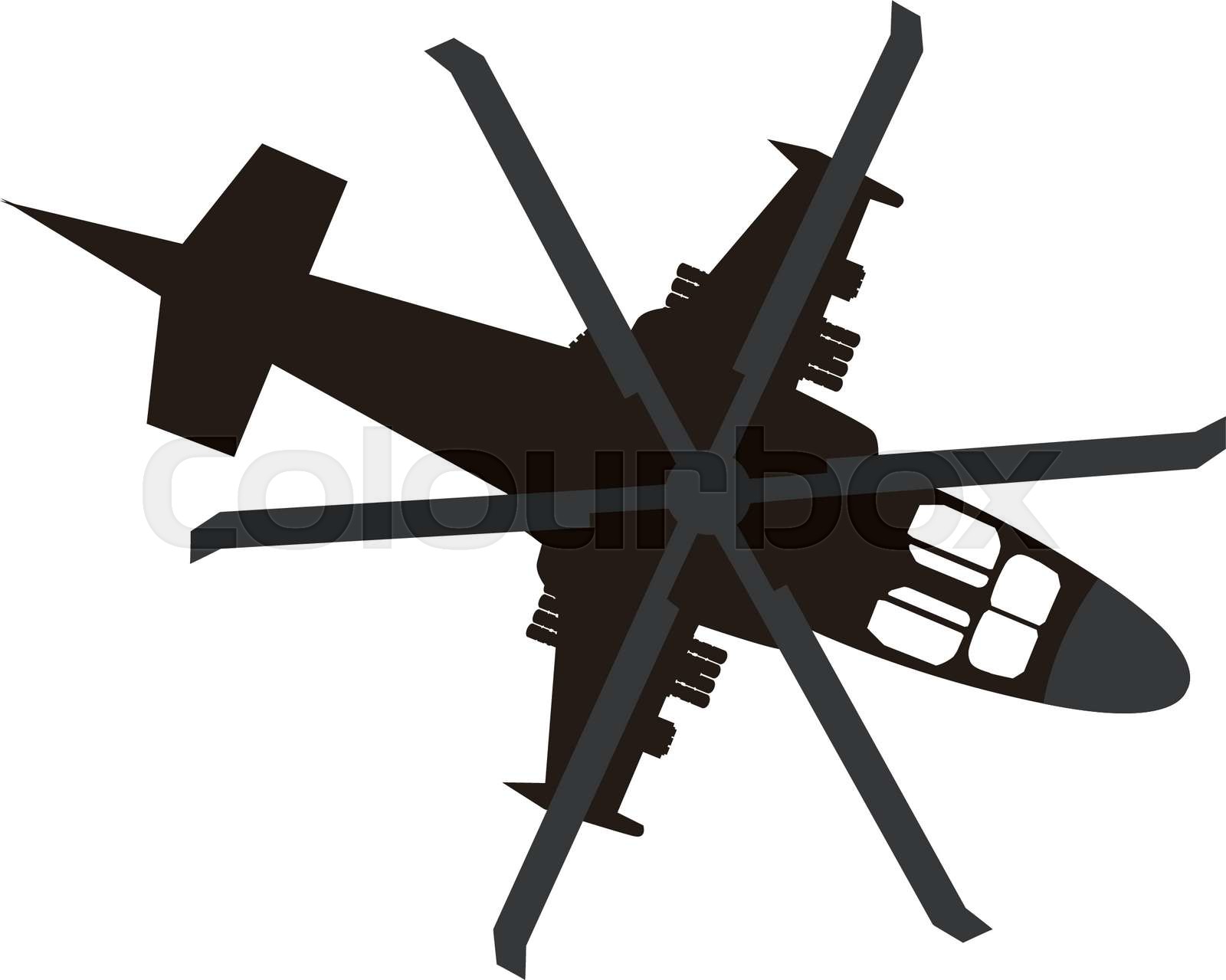 Helicopter icon. Top view | Stock vector | Colourbox