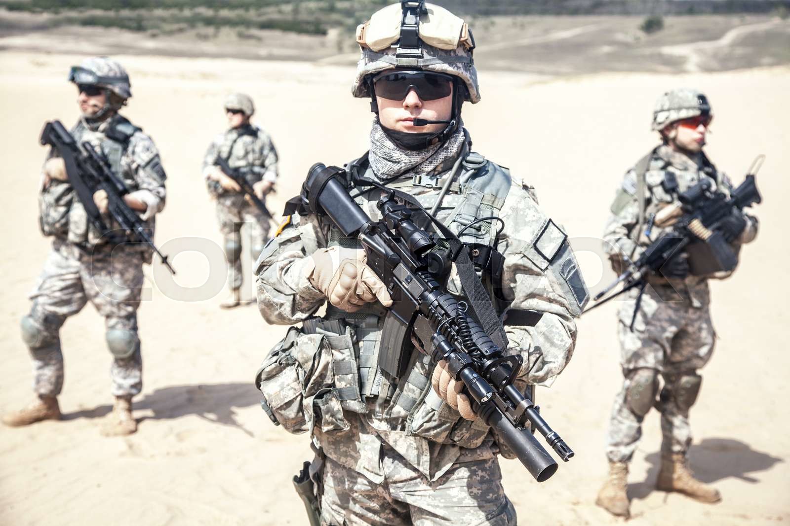 infantrymen in action | Stock image | Colourbox