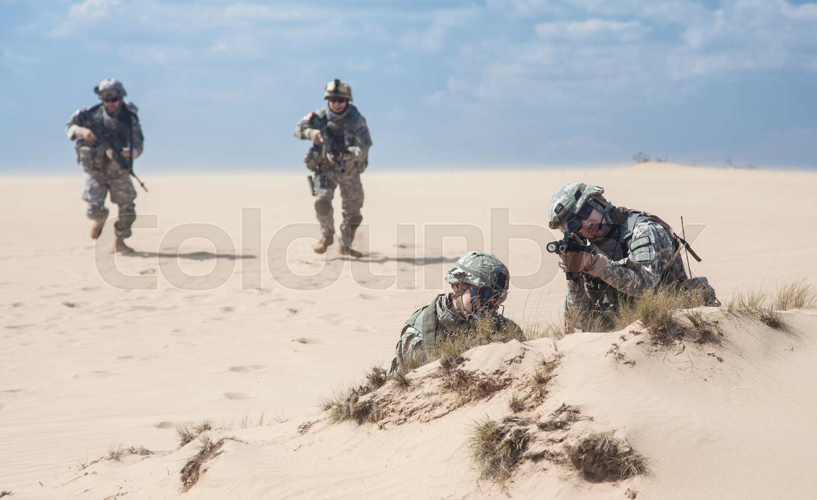 infantrymen in action | Stock image | Colourbox