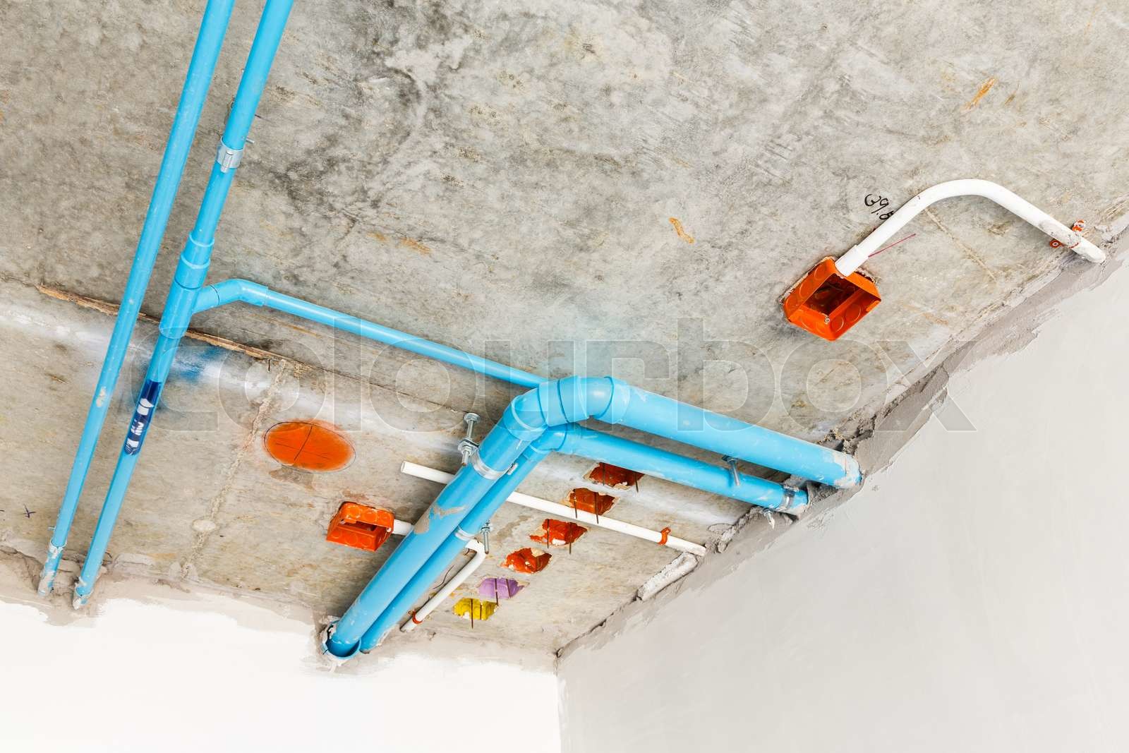 Electrical and sanitary distribution system | Stock image | Colourbox