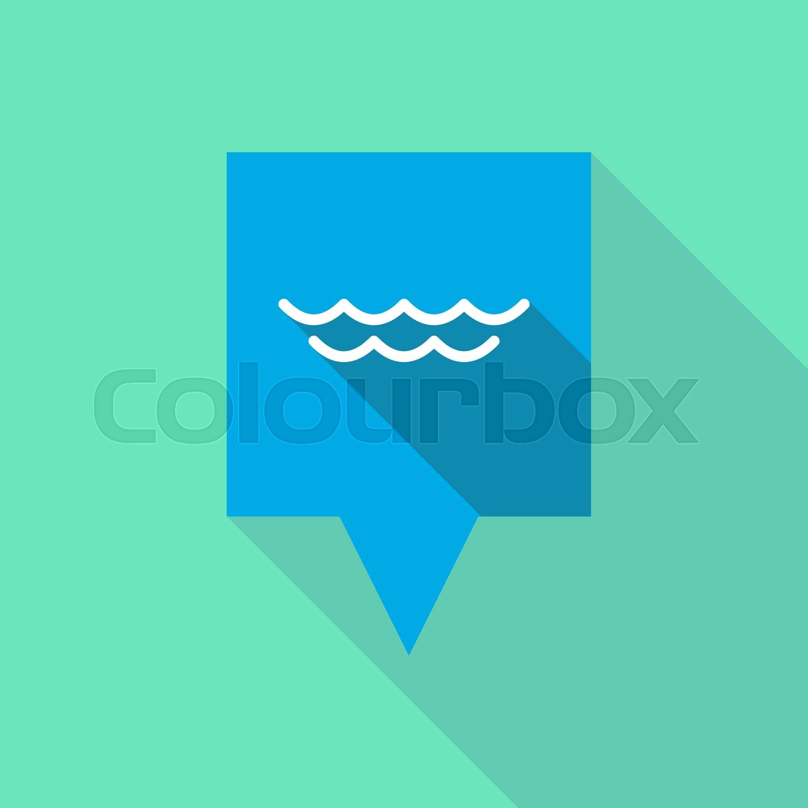 Tooltip icon with a whater sign | Stock vector | Colourbox