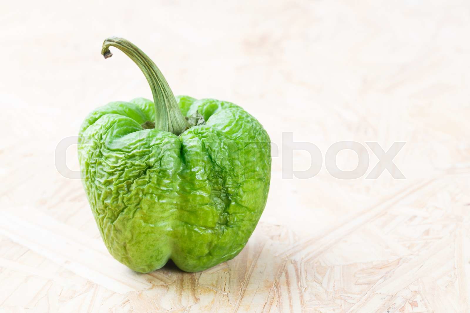 wrinkled green bell pepper | Stock image | Colourbox