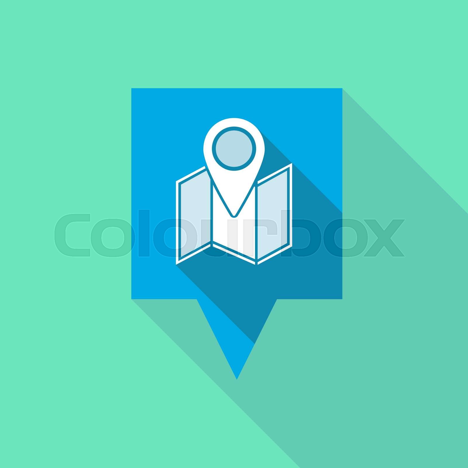 Tooltip icon with a map | Stock vector | Colourbox