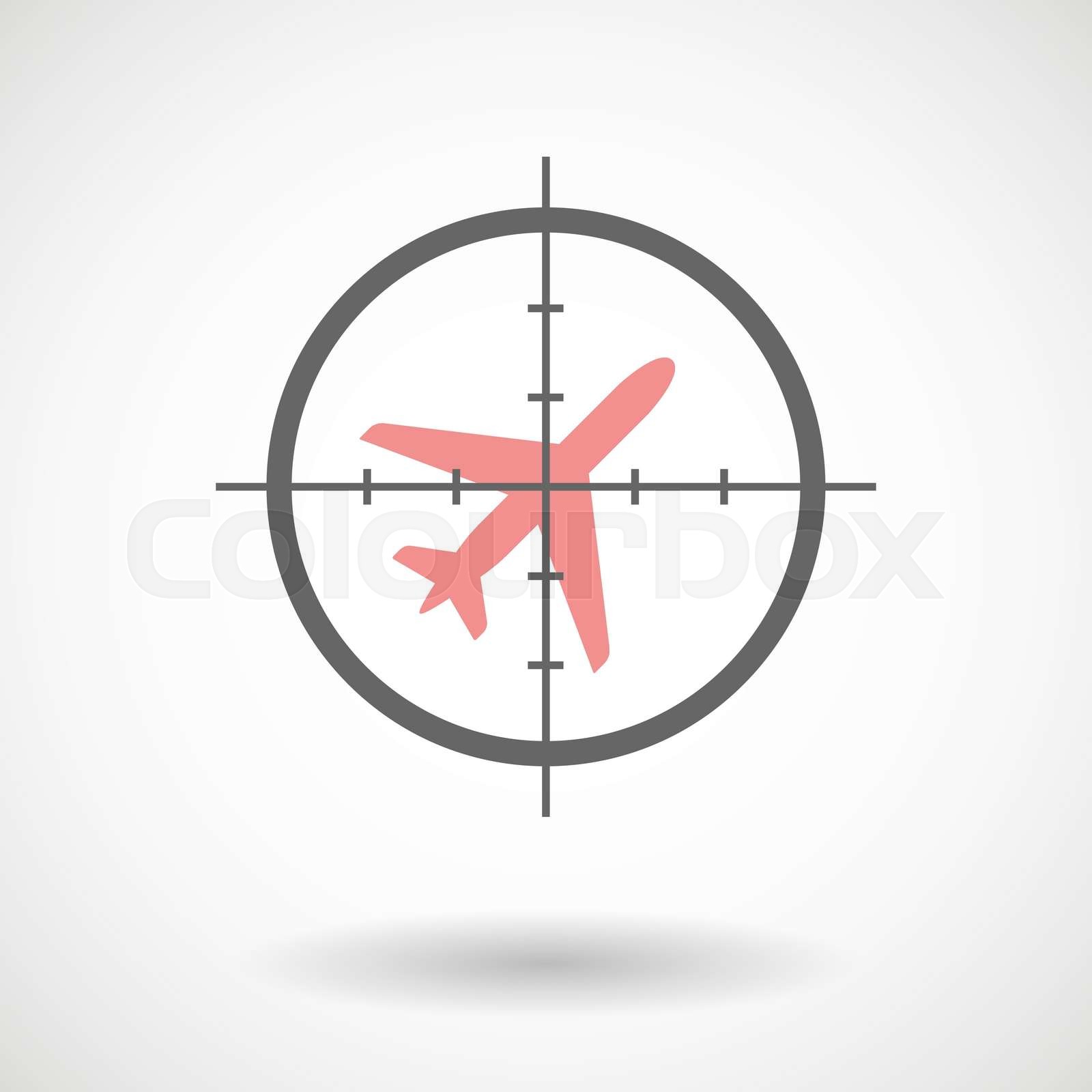 Crosshair icon targeting a plane | Stock vector | Colourbox