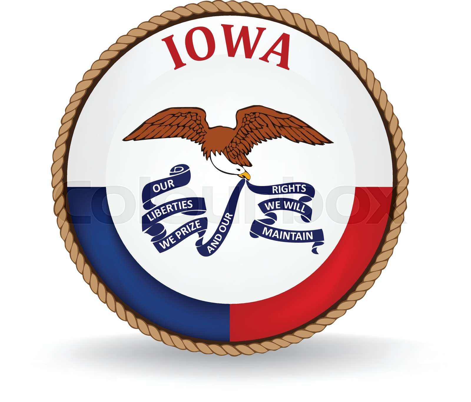 Iowa State Seal | Stock vector | Colourbox