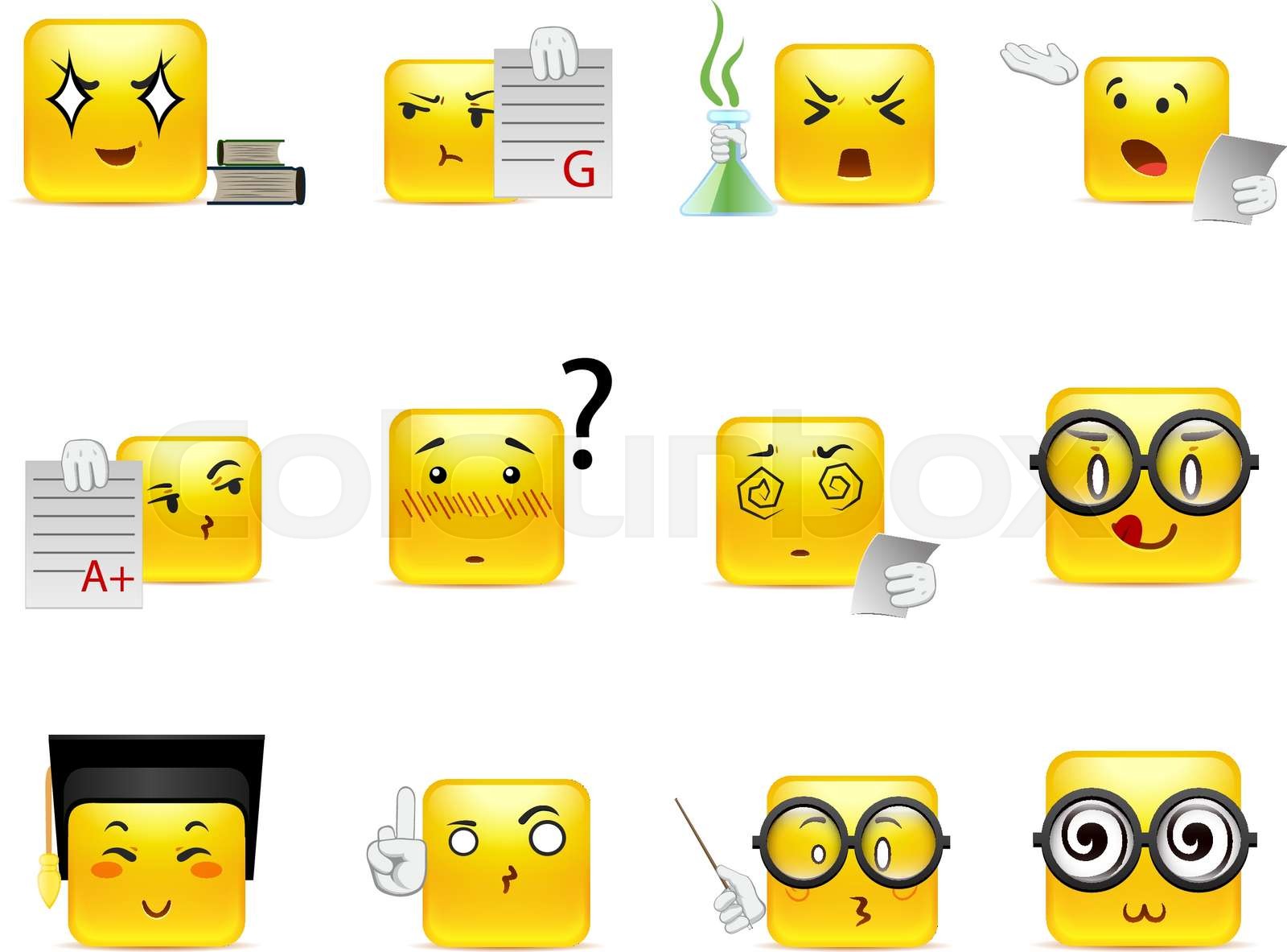 Smiley nerd | Stock vector | Colourbox