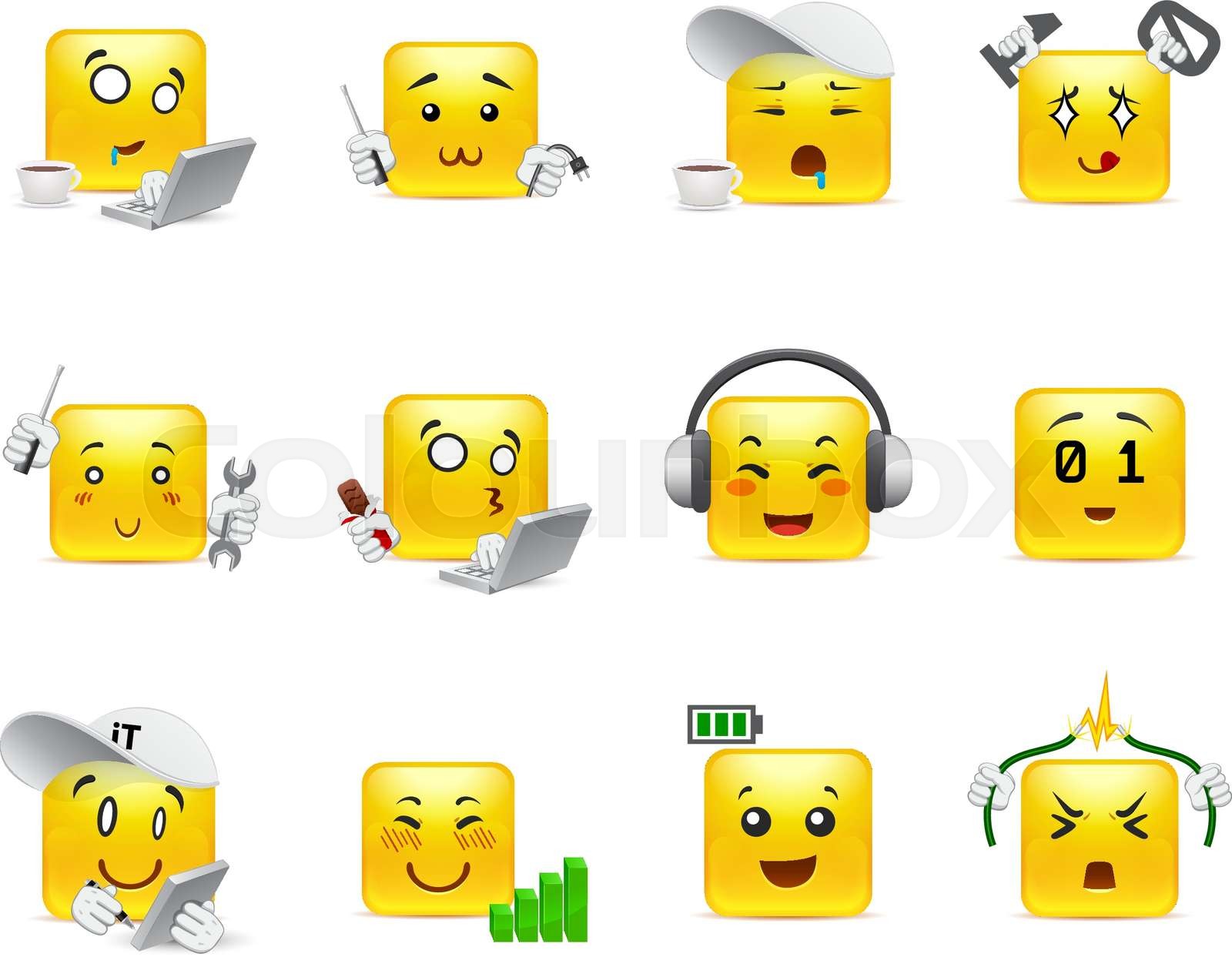 Smilies IT system | Stock vector | Colourbox