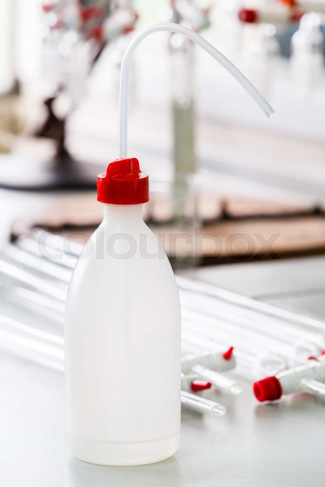 Lab wash bottle | Stock image | Colourbox