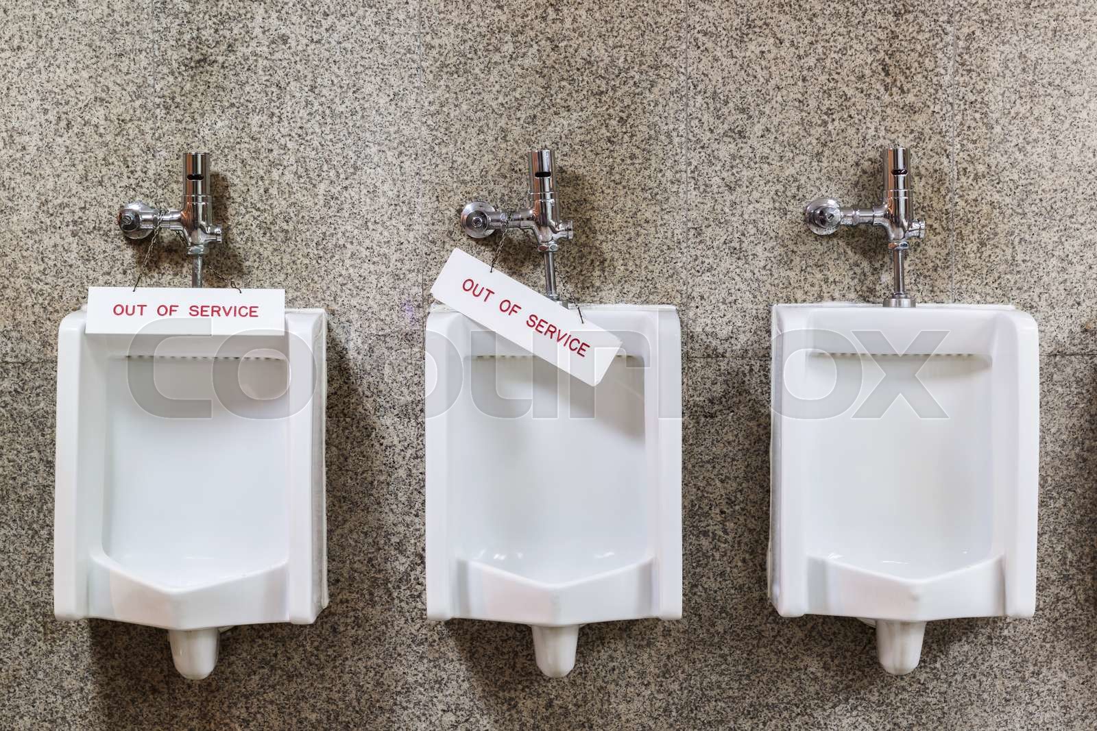 Out of service urinal | Stock image | Colourbox