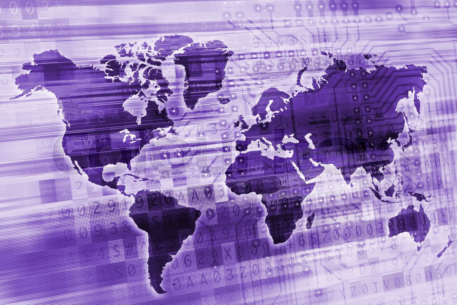Purple Digital Global Concept | Stock image | Colourbox