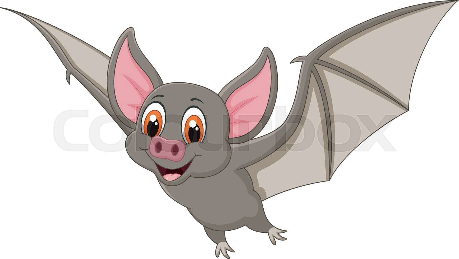 Bat cartoon flying | Stock vector | Colourbox