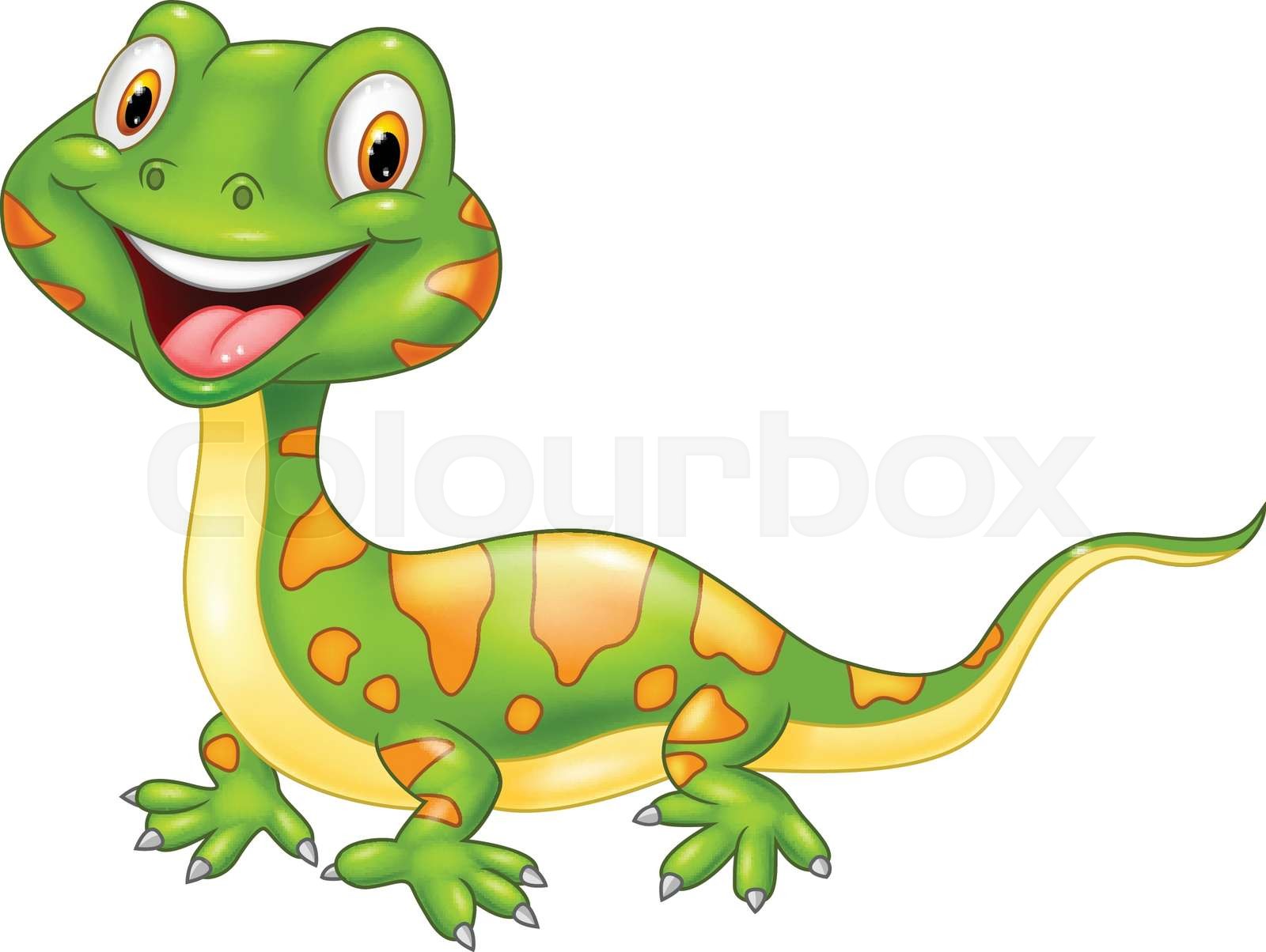Cartoon cute lizard. | Stock vector | Colourbox