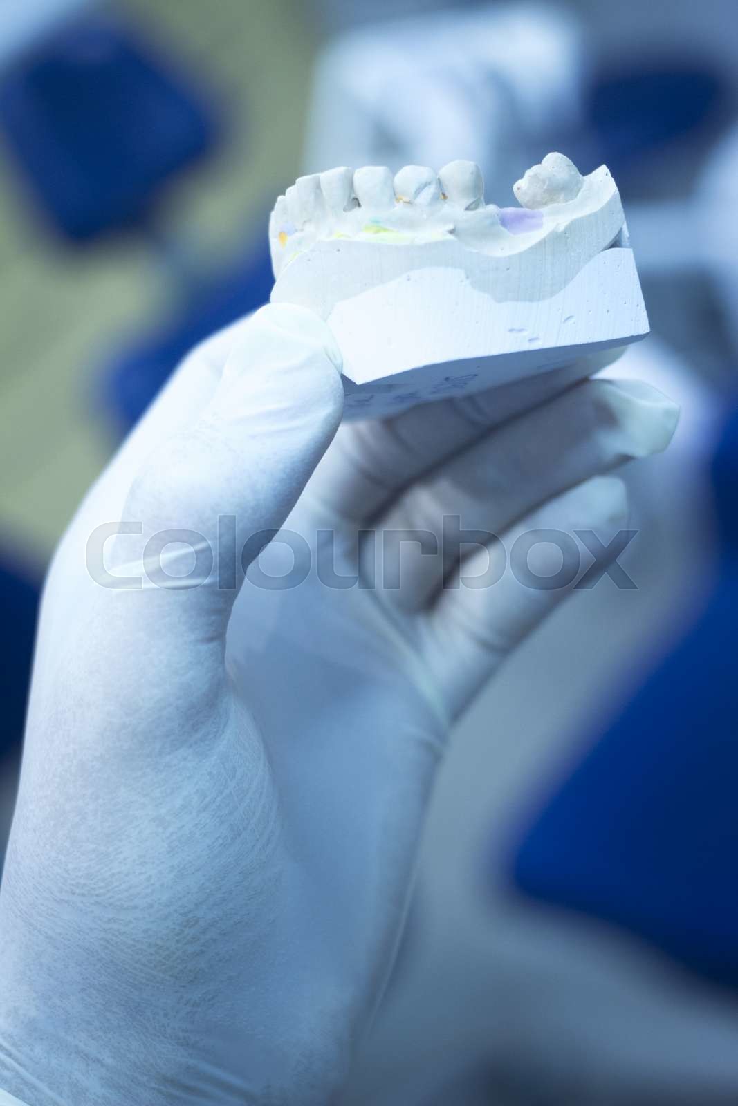 Dental mold dentist clay teeth ceramic plate model cast | Stock image ...