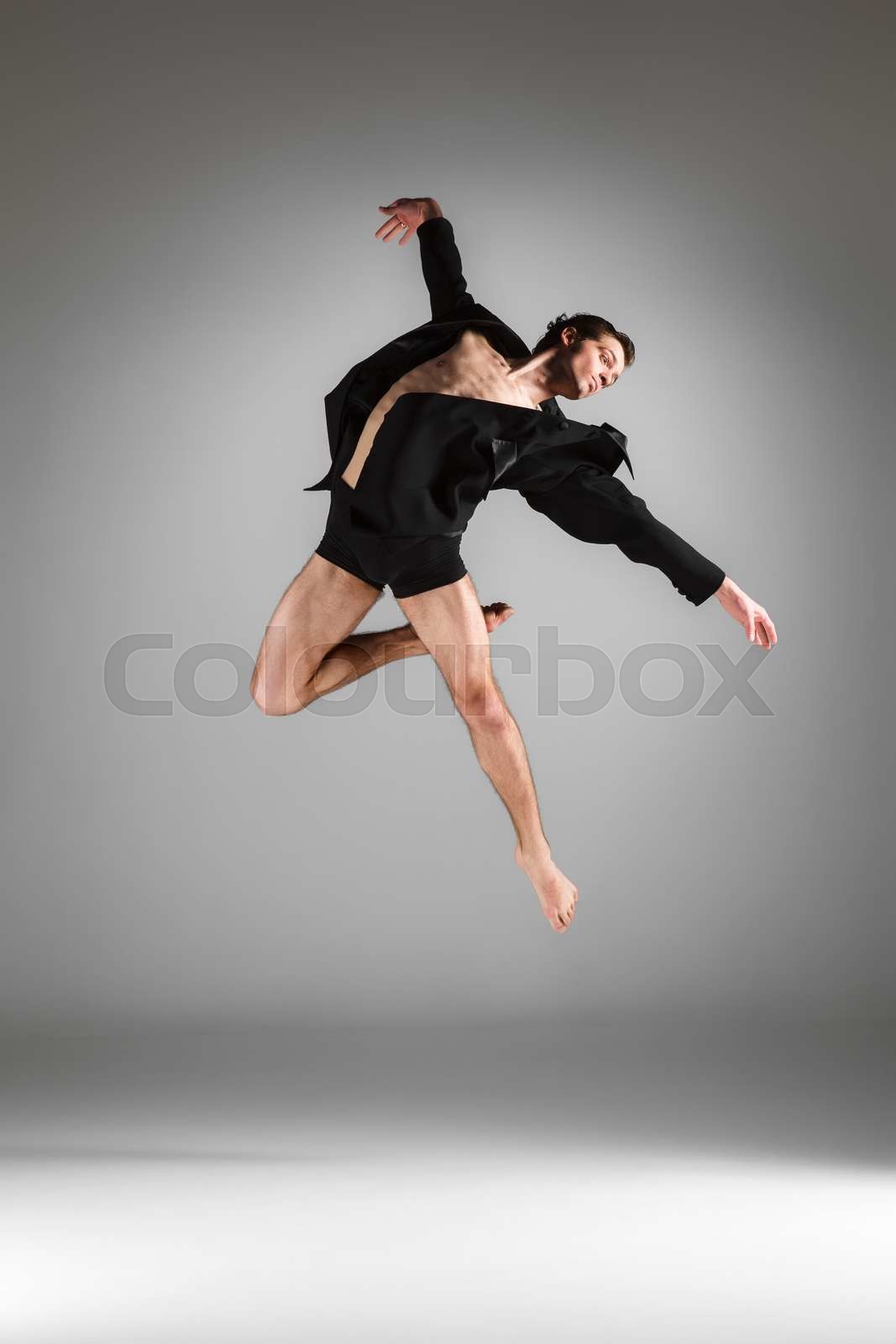 Contemporary Dancer Jumping