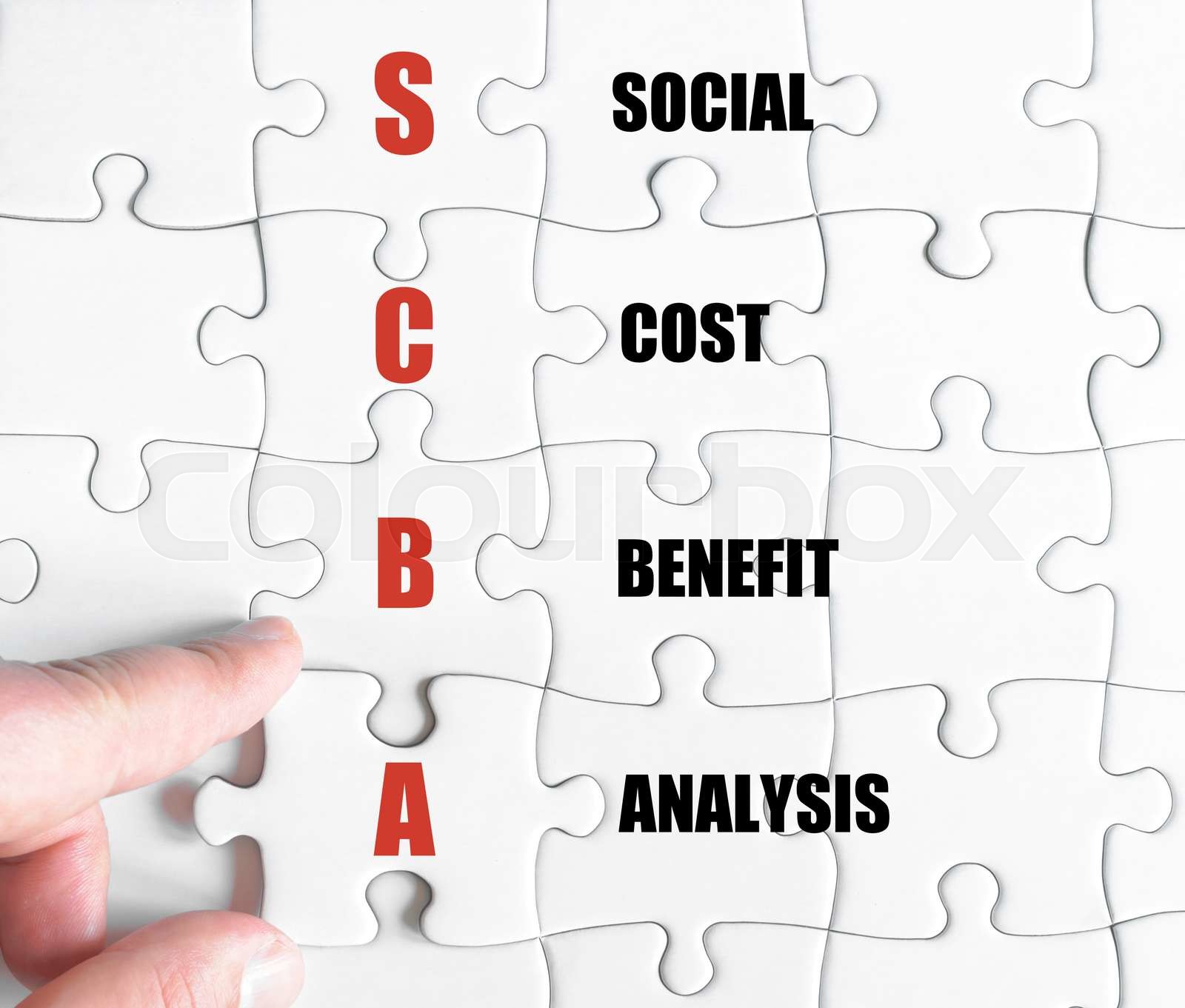 Last puzzle piece with Business Acronym SCBA | Stock image | Colourbox