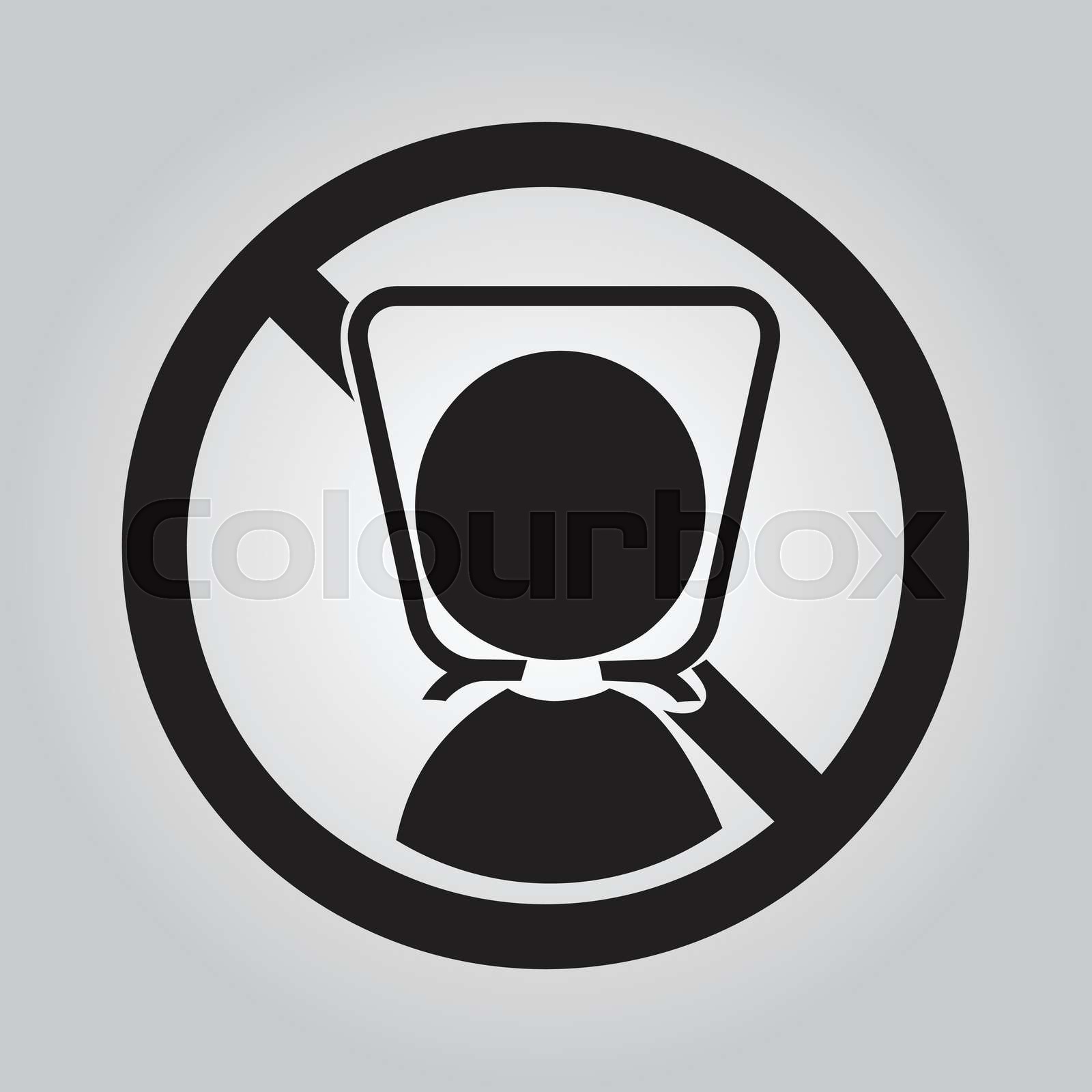 Warning sign with plastic bag. illustration | Stock vector | Colourbox