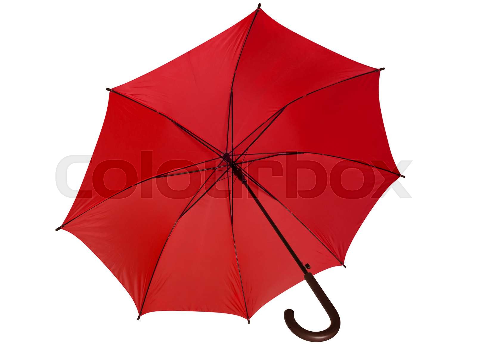Umbrella open - Red | Stock image | Colourbox