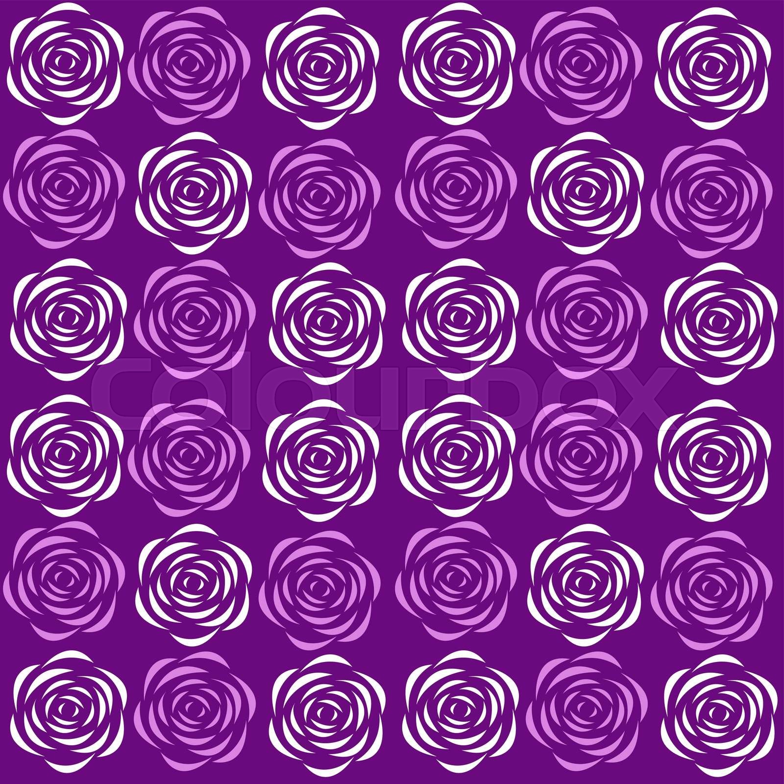 Purple Flowers Seamless Pattern Background Vector | Stock vector ...