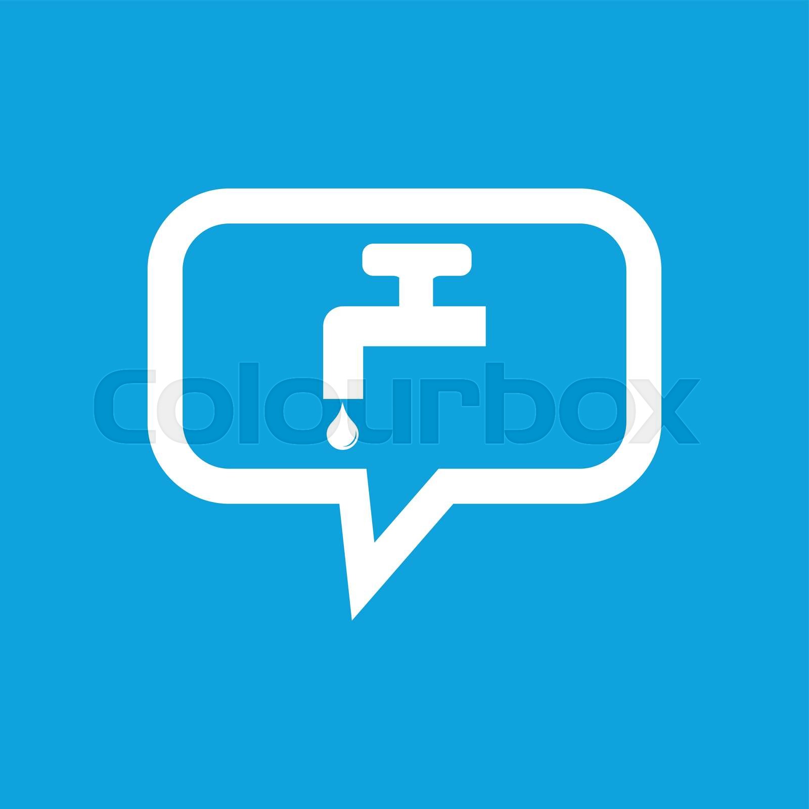 Water tap message icon | Stock vector | Colourbox