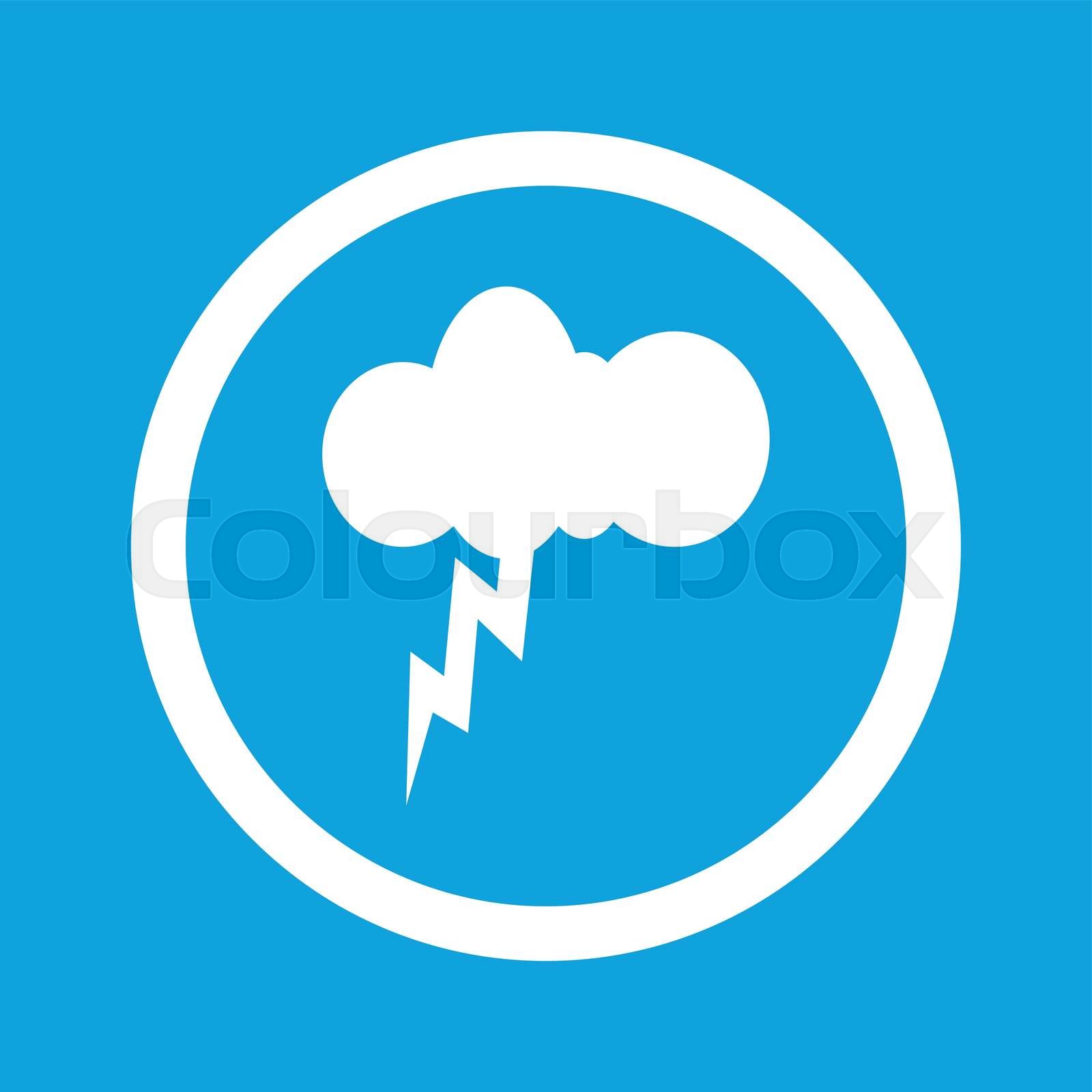 Thunderstorm sign icon | Stock vector | Colourbox