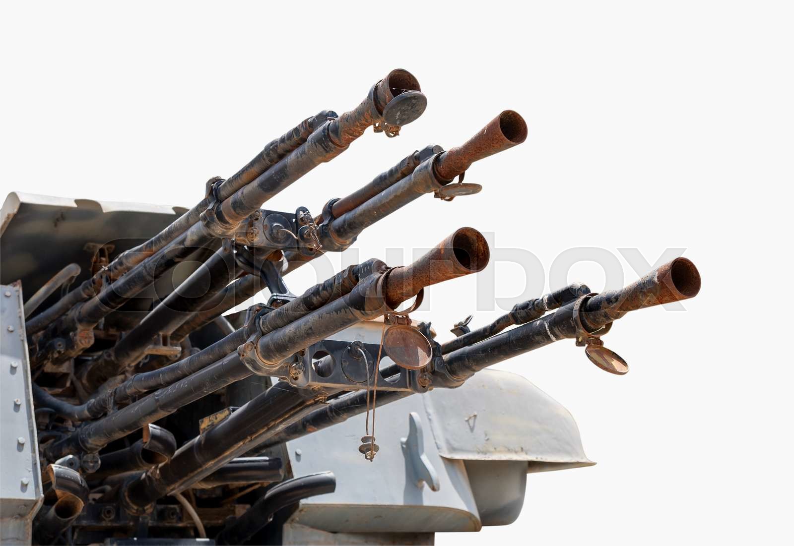 Anti-air weapon system. Isolated with Clipping Path | Stock image ...