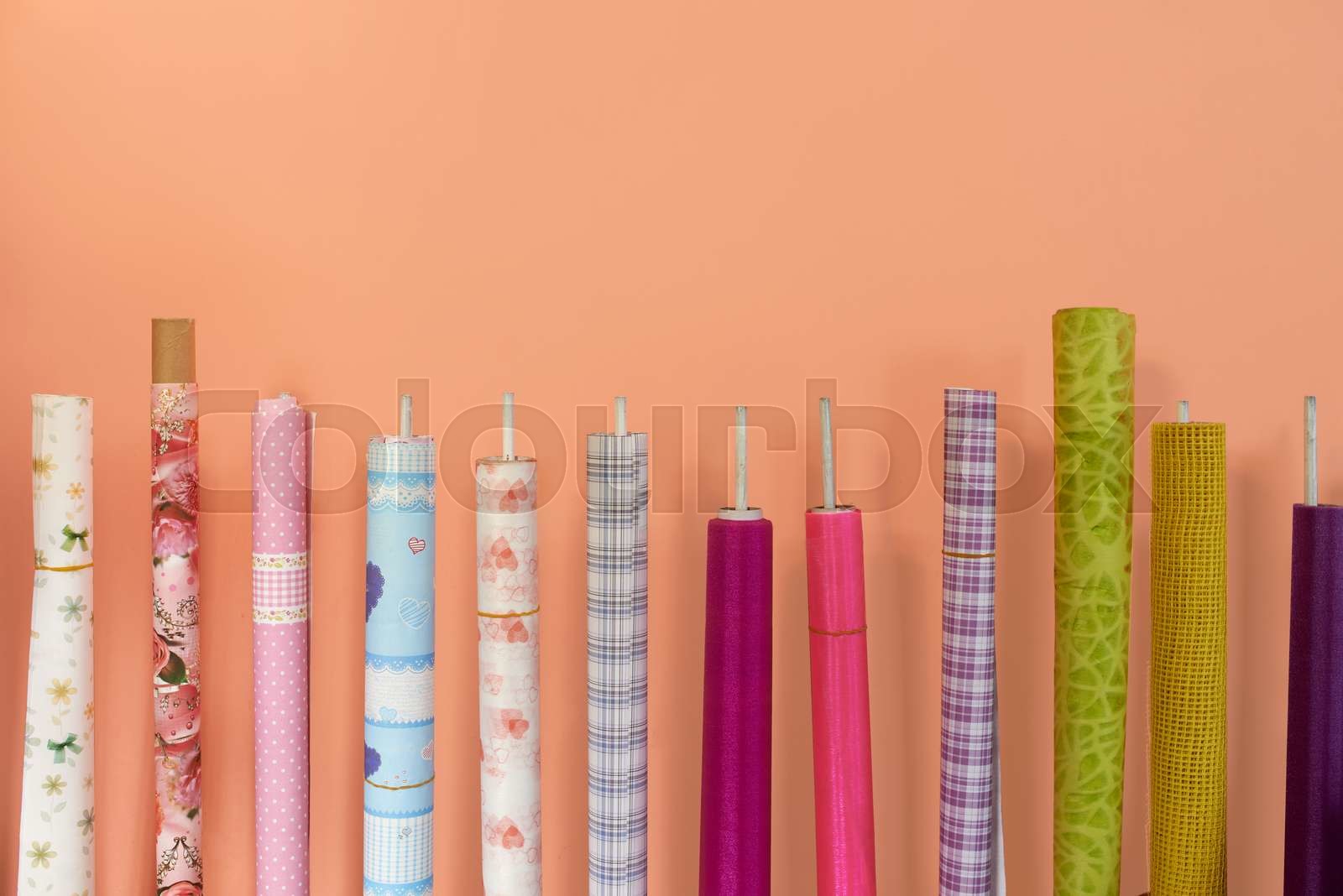 set wrapping paper strung | Stock image | Colourbox