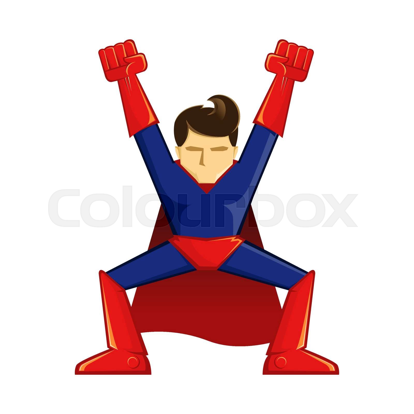 Superhero Winning Pose | Stock vector | Colourbox