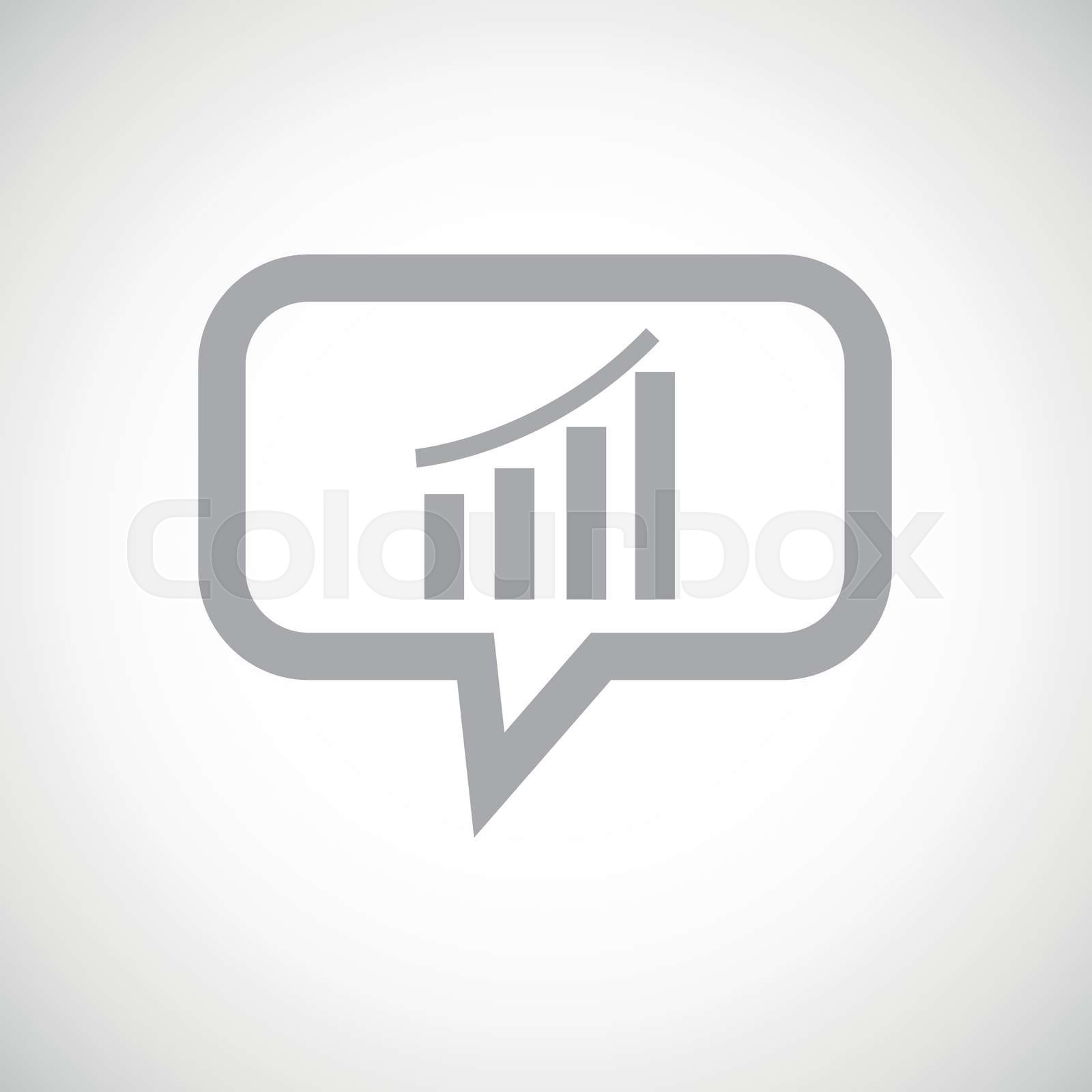 Bar graphic grey message icon | Stock vector | Colourbox