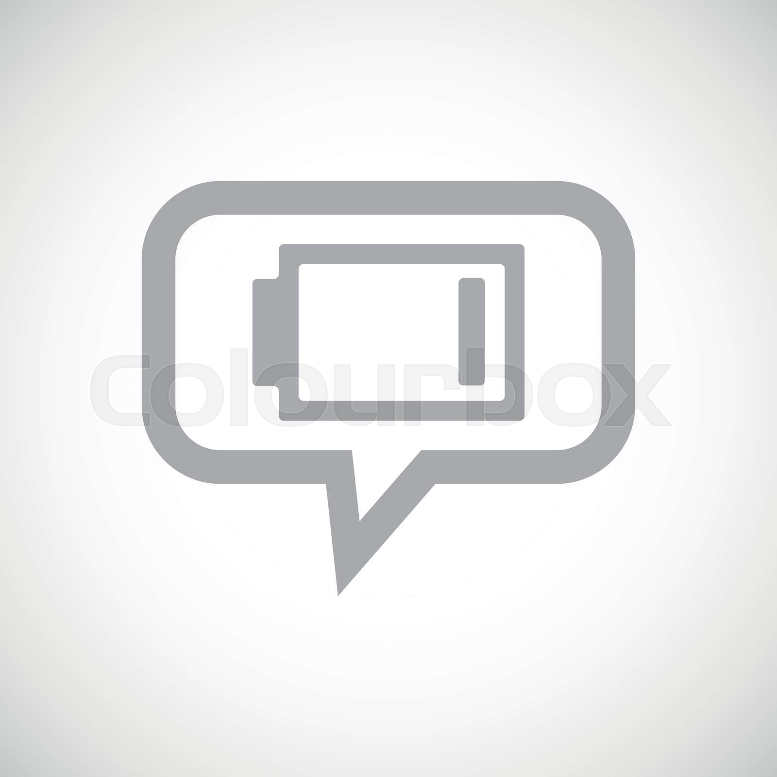Very low battery grey message | Stock vector | Colourbox