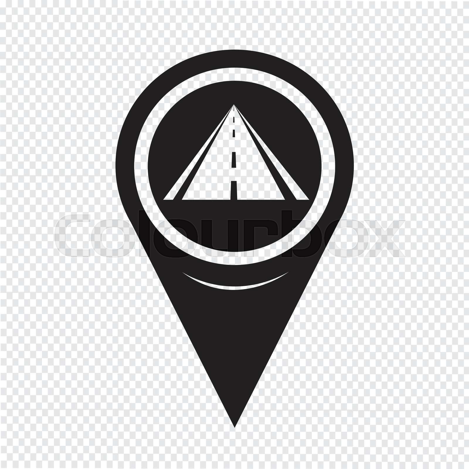 Map Pointer Road Icon | Stock vector | Colourbox