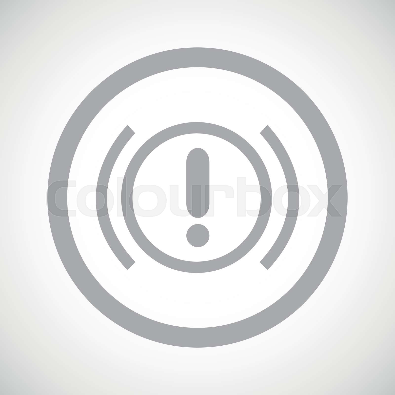 Grey alert sign icon | Stock vector | Colourbox