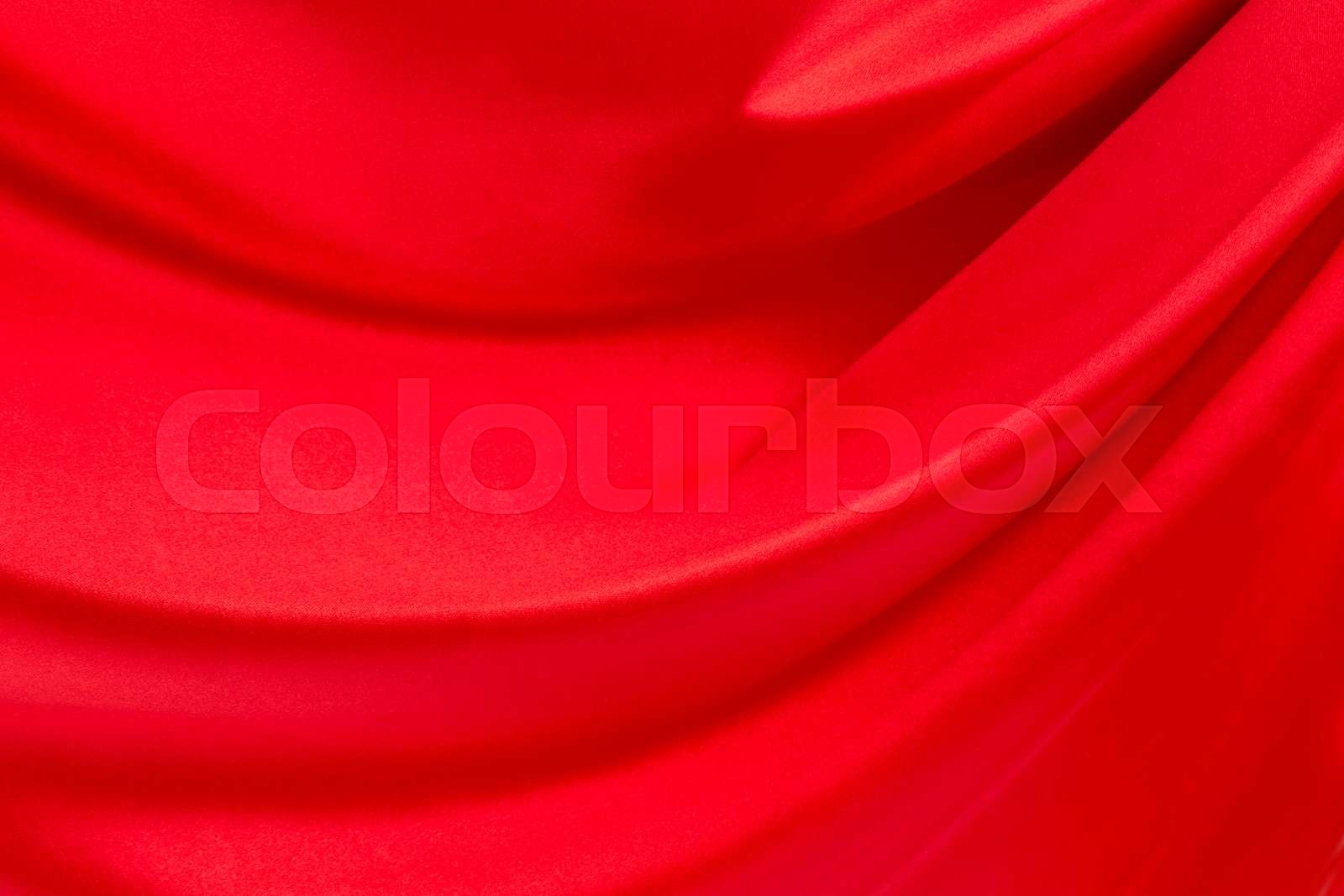 Red silk drapery. | Stock image | Colourbox