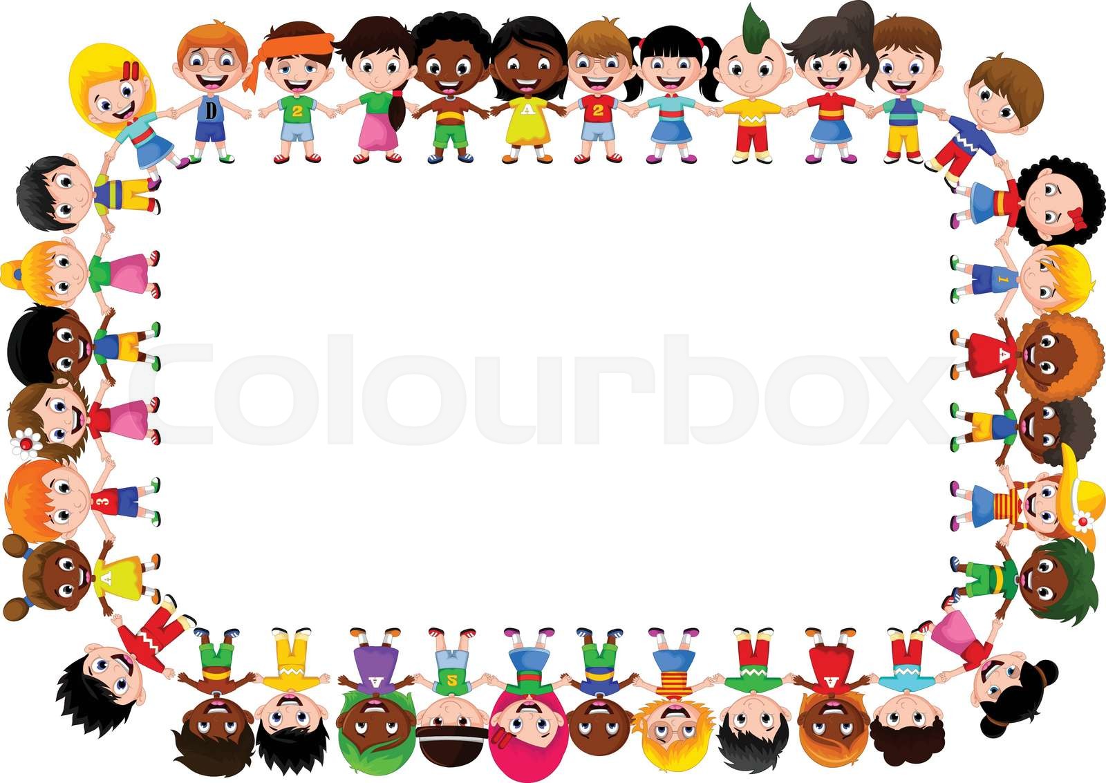 happy children different races | Stock vector | Colourbox