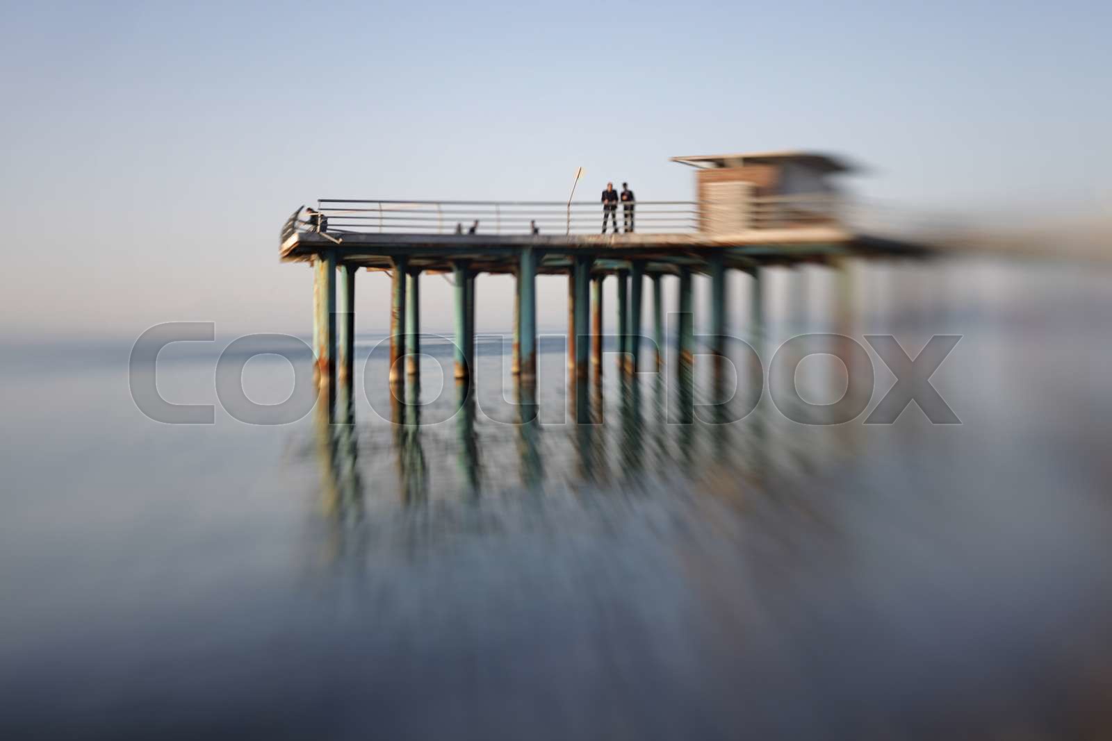 pier in sea water | Stock image | Colourbox