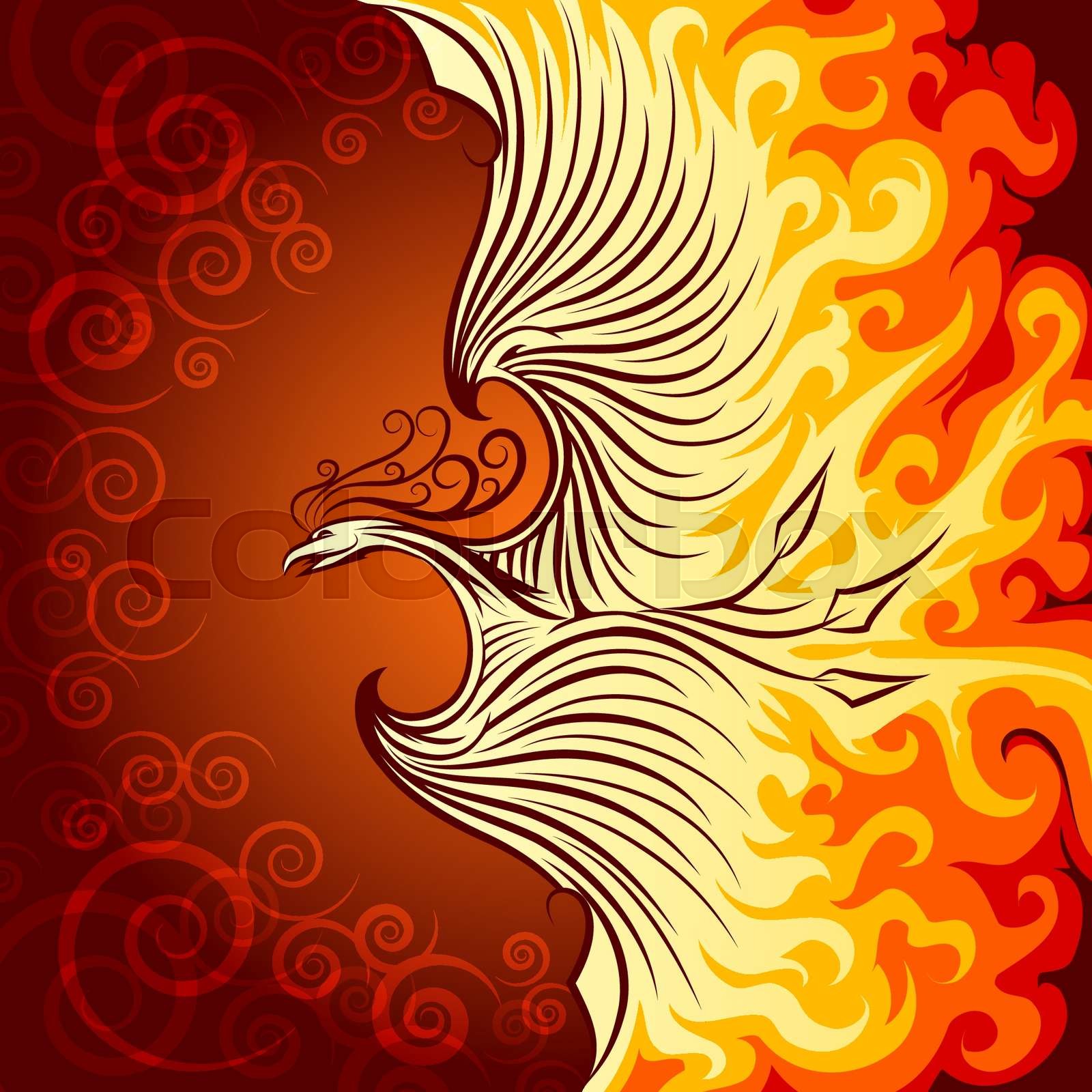Fire Phoenix | Stock vector | Colourbox