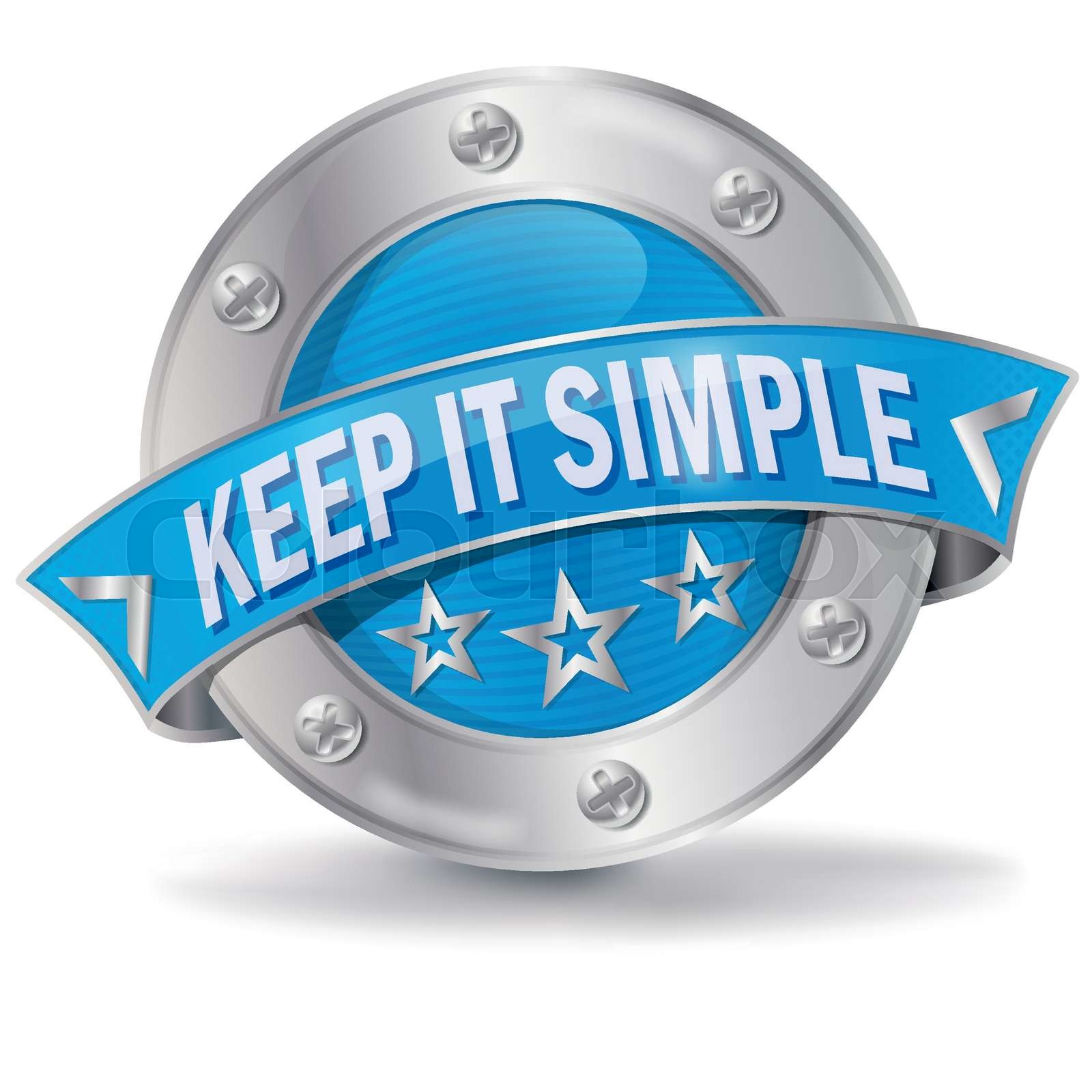 Button Keep it simple | Stock-Vektor | Colourbox