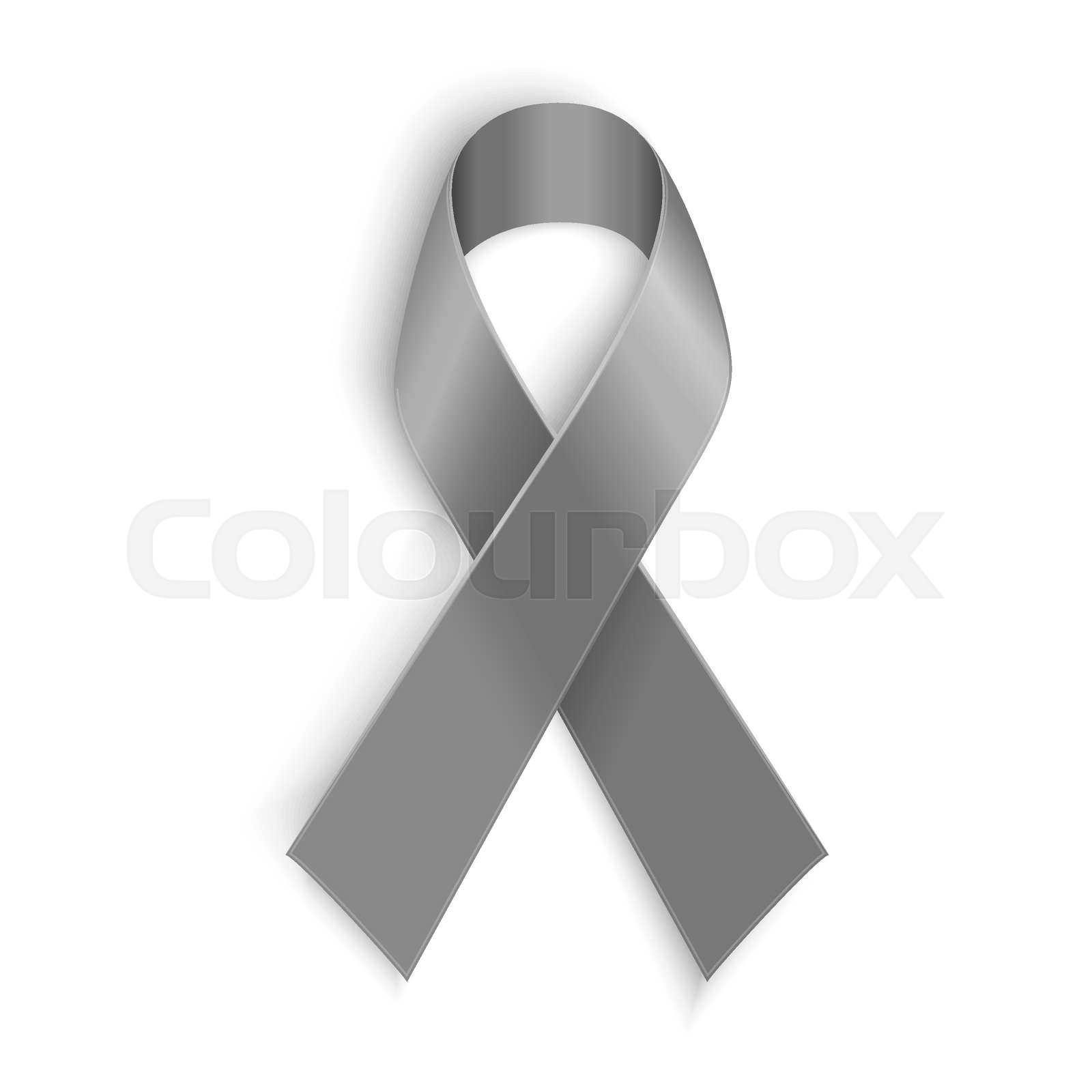Grey ribbon symbol of borderline personality disorder, diabetes, asthma ...