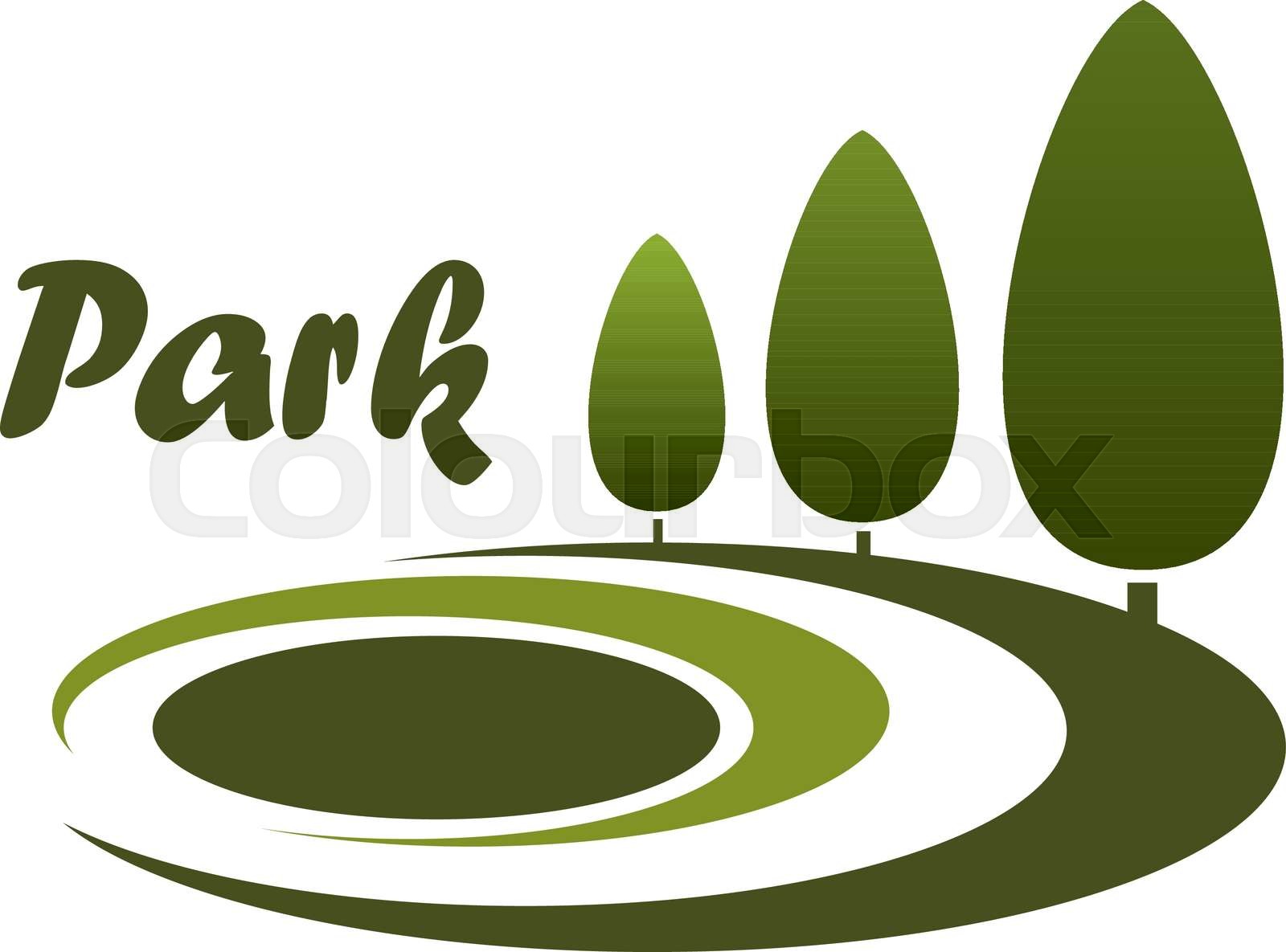 Park landscape design symbol or emblem | Stock vector | Colourbox