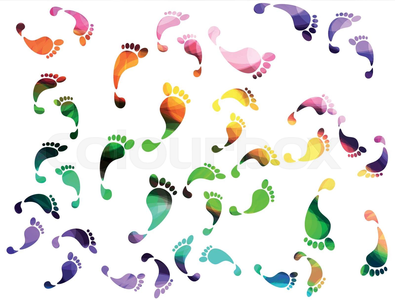 Man footsteps | Stock vector | Colourbox