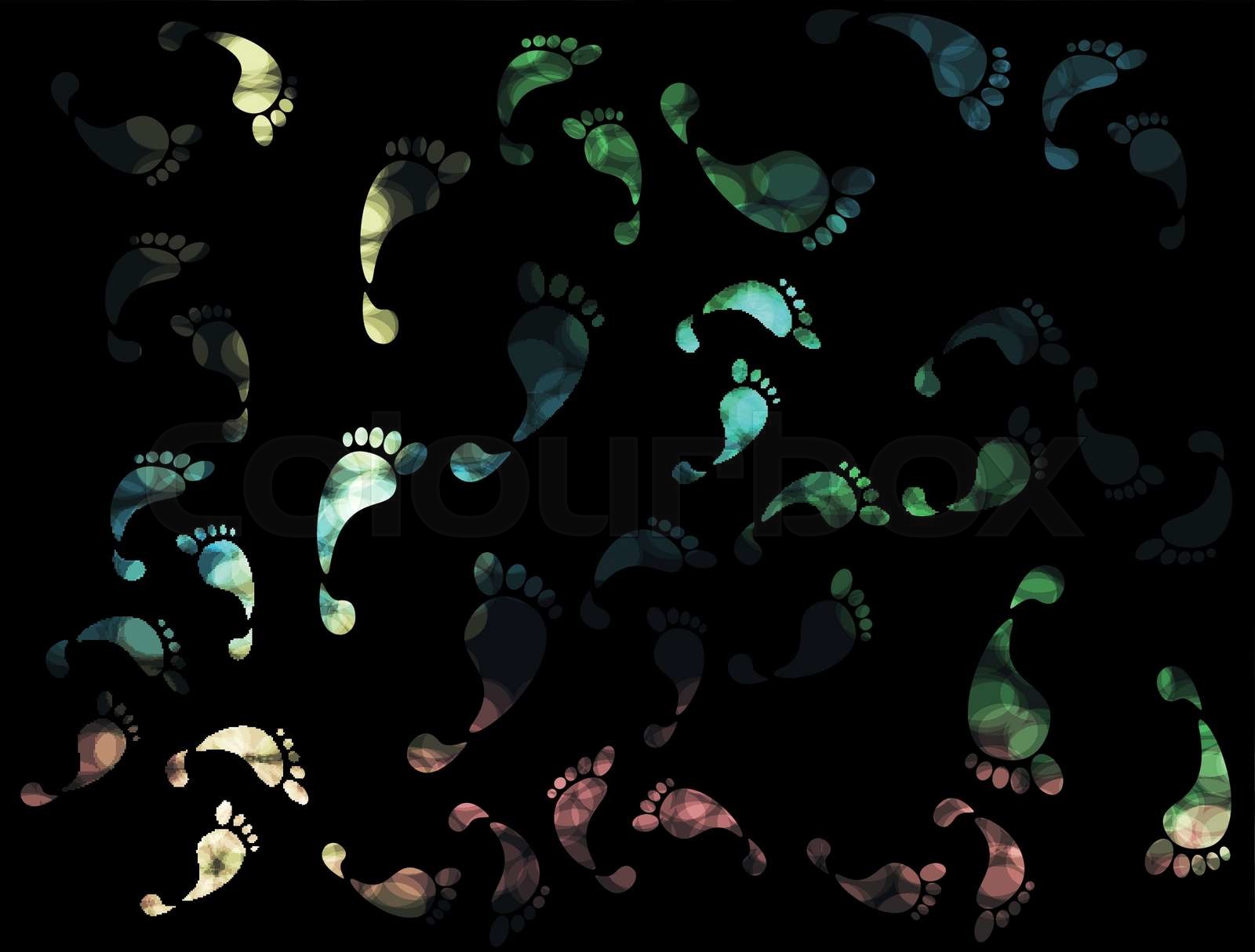 Man footsteps | Stock vector | Colourbox