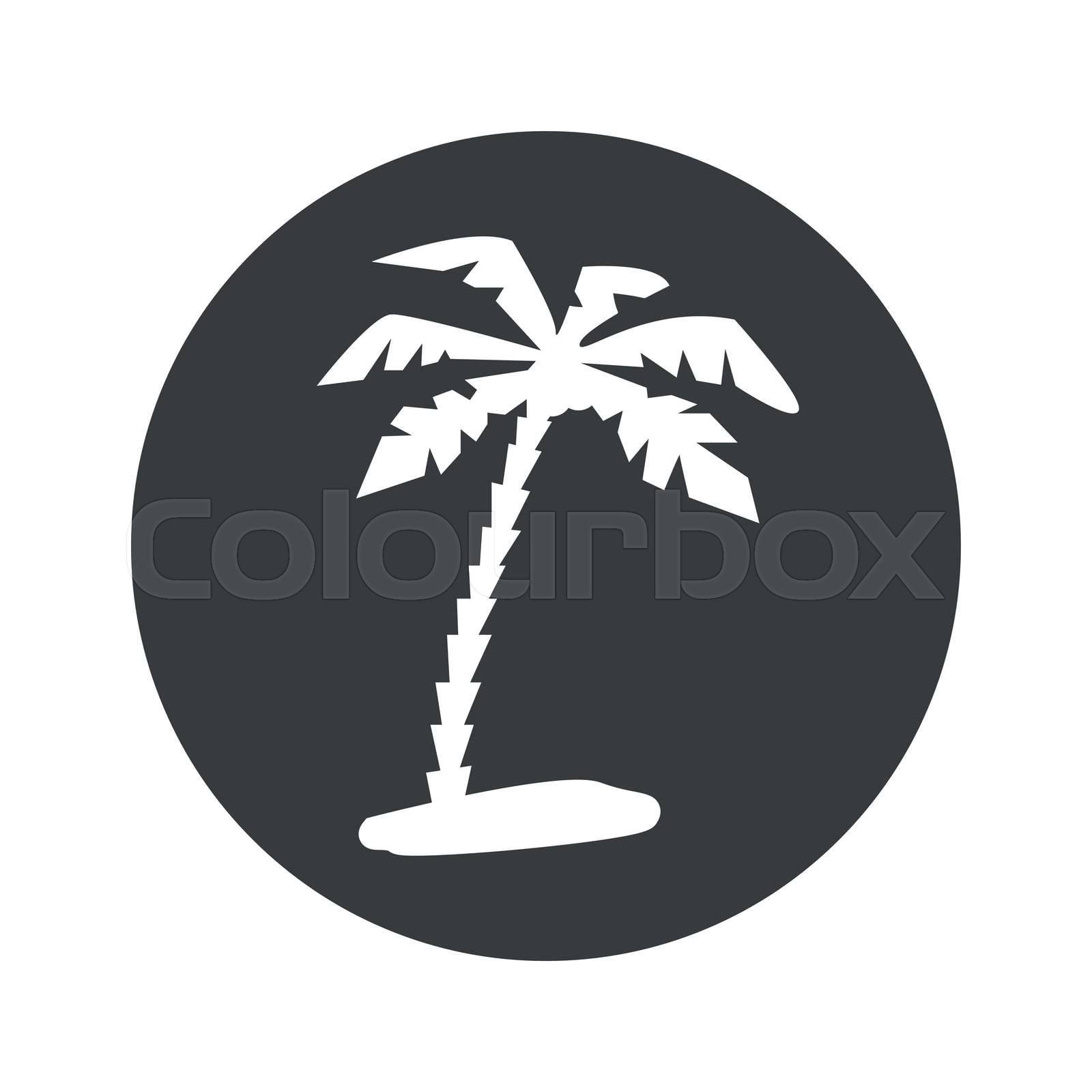 vektor, ikon, palme | Stock vektor | Colourbox