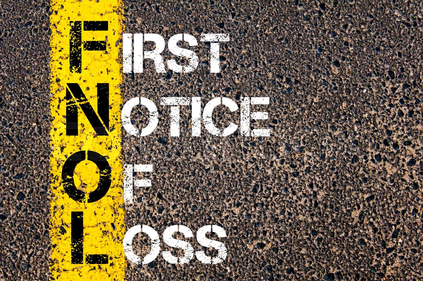 Business Acronym FNOL as First Notice Of Loss | Stock image | Colourbox