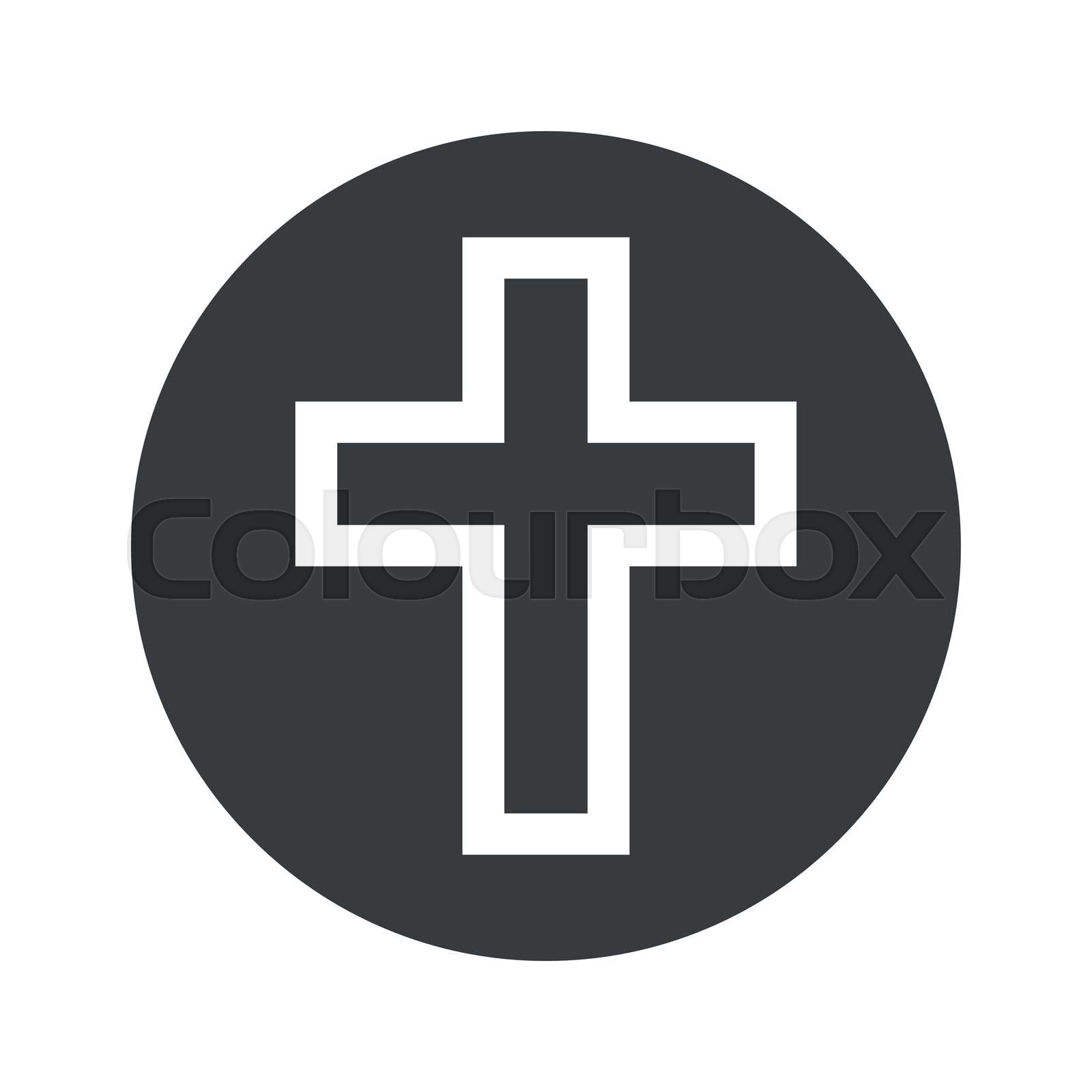 vektor, icon, kreuz | Stock-Vektor | Colourbox