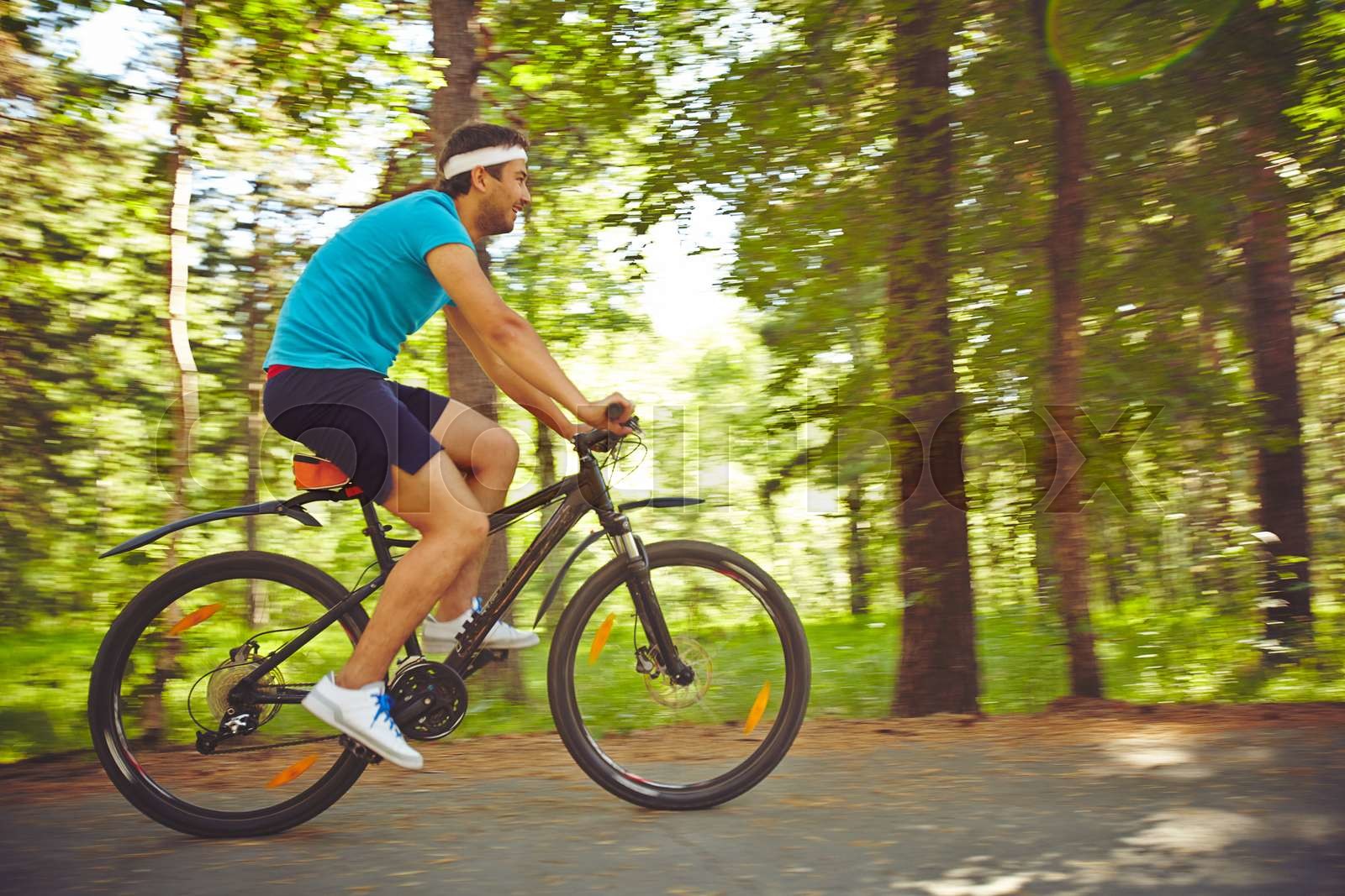 Man on bicycle | Stock image | Colourbox