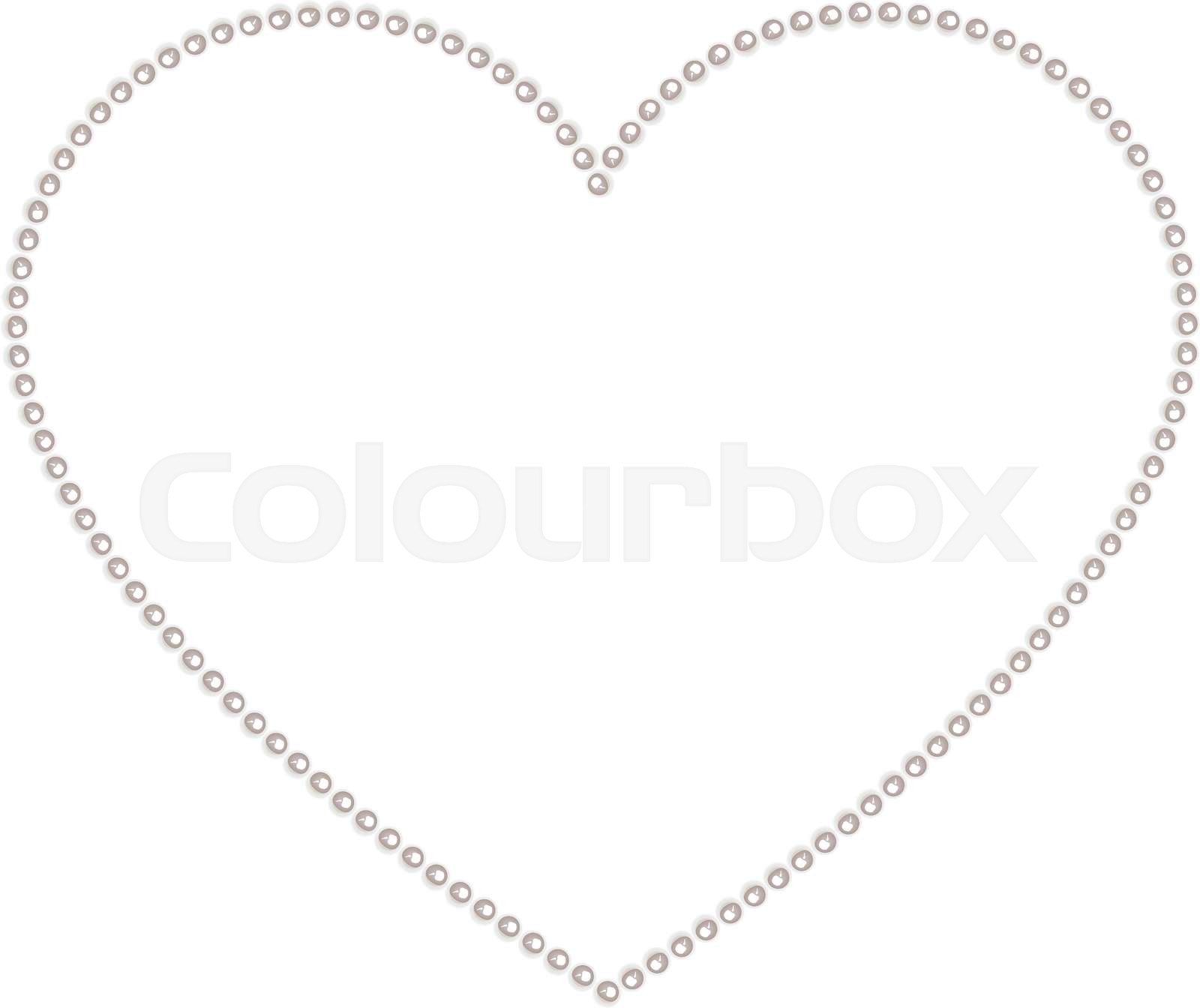 PEARL HEART | Stock vector | Colourbox