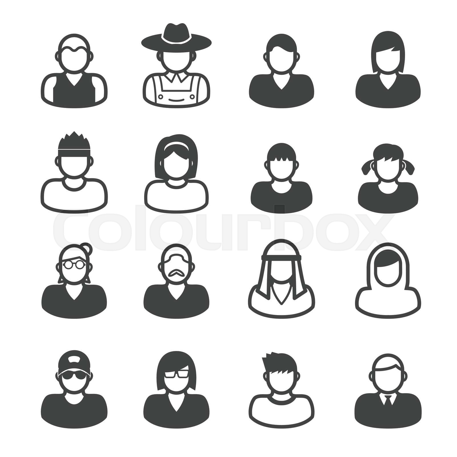 leute, icons, mensch | Stock-Vektor | Colourbox
