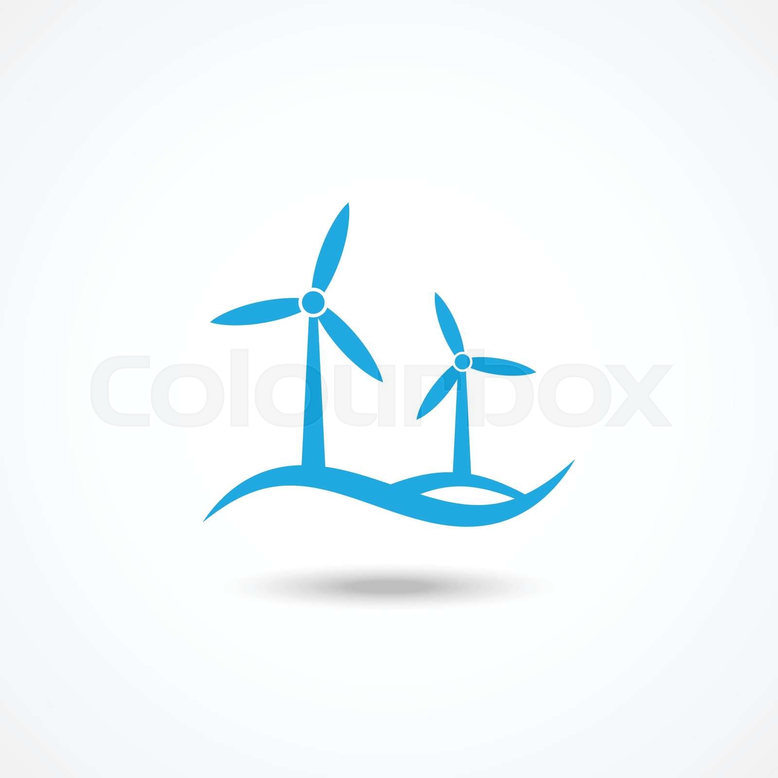 Wind turbine icon | Stock vector | Colourbox