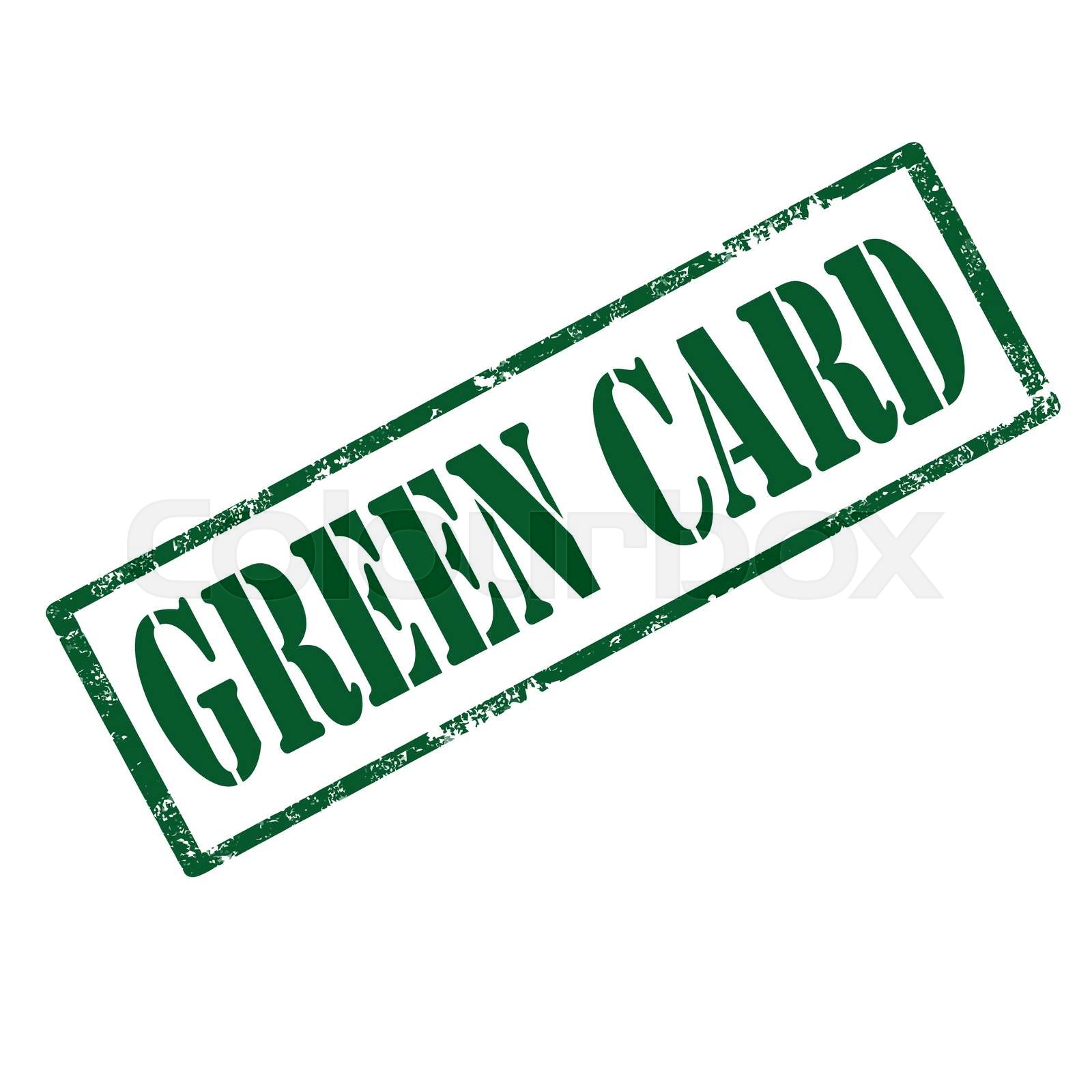 Green Card-stamp | Stock vector | Colourbox