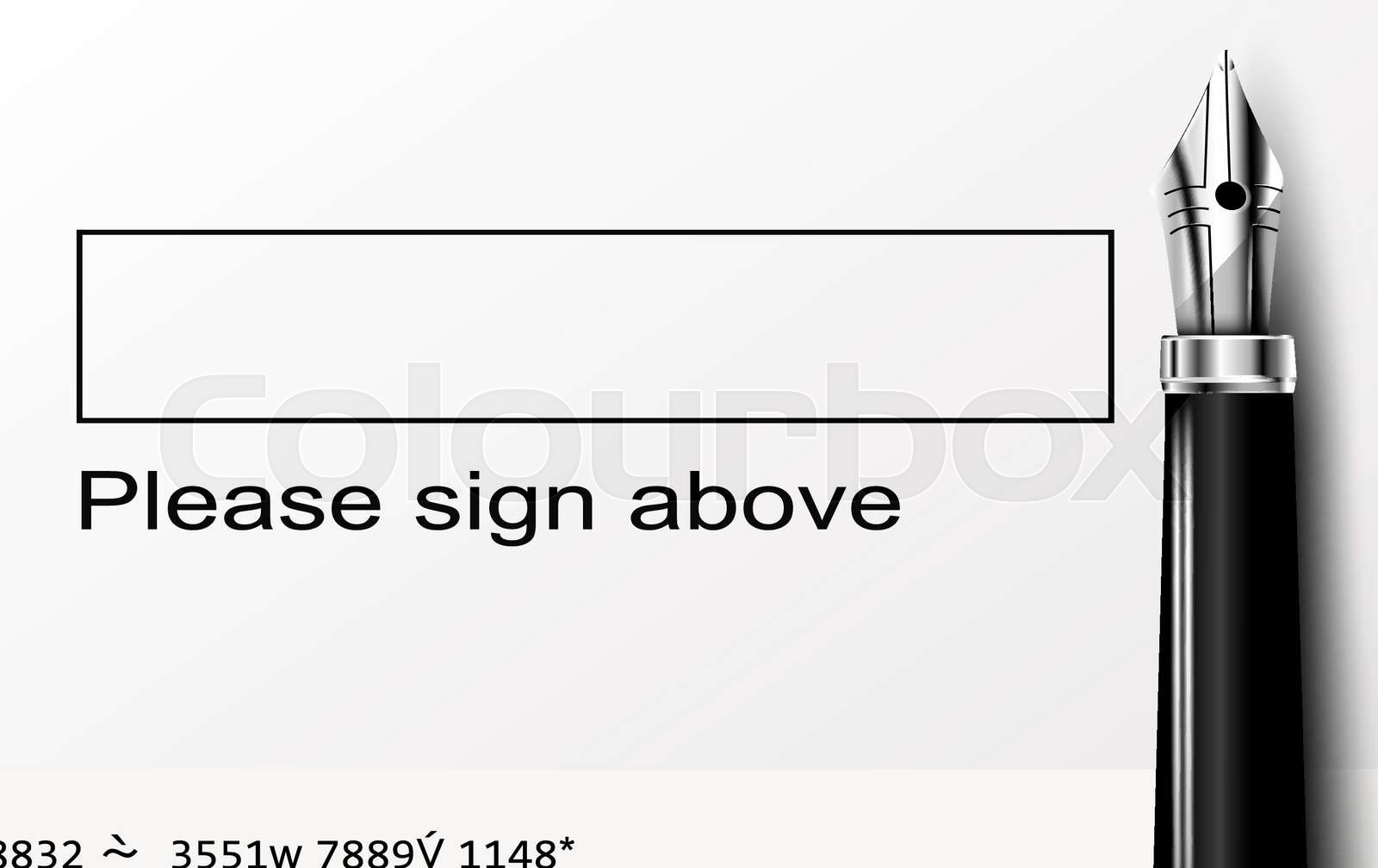 Vector Check and Pen | Stock vector | Colourbox