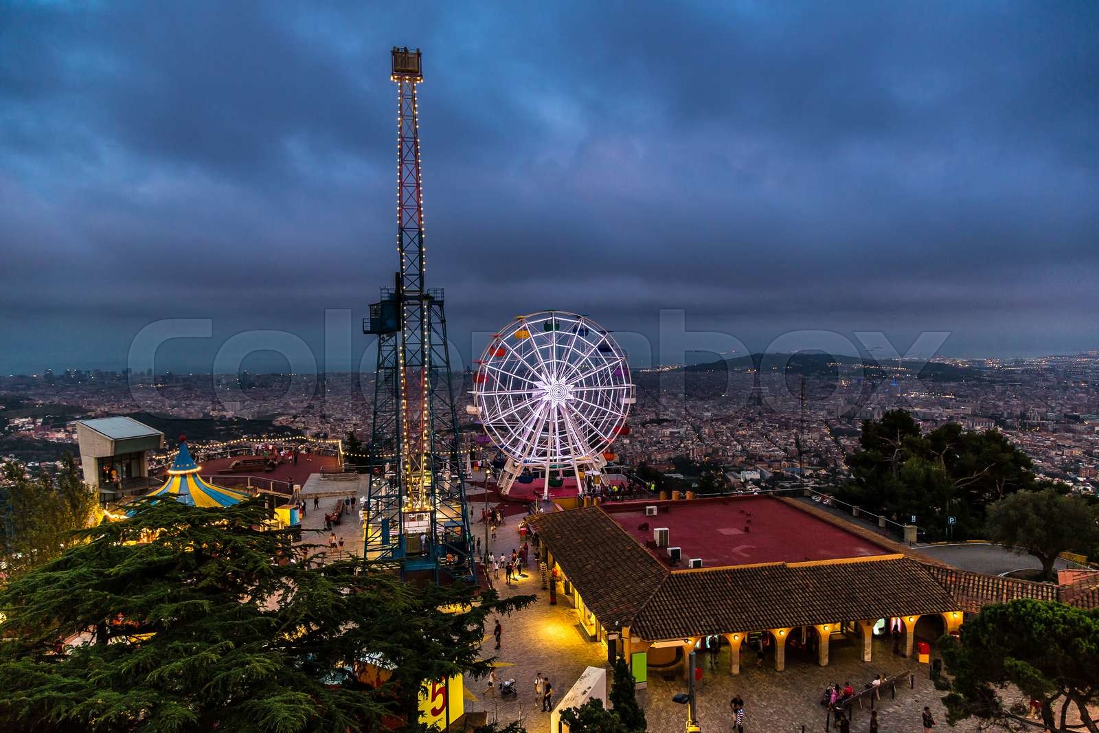 Carrousel in Tibidabo Amusement Park in Barcelona | Stock image | Colourbox